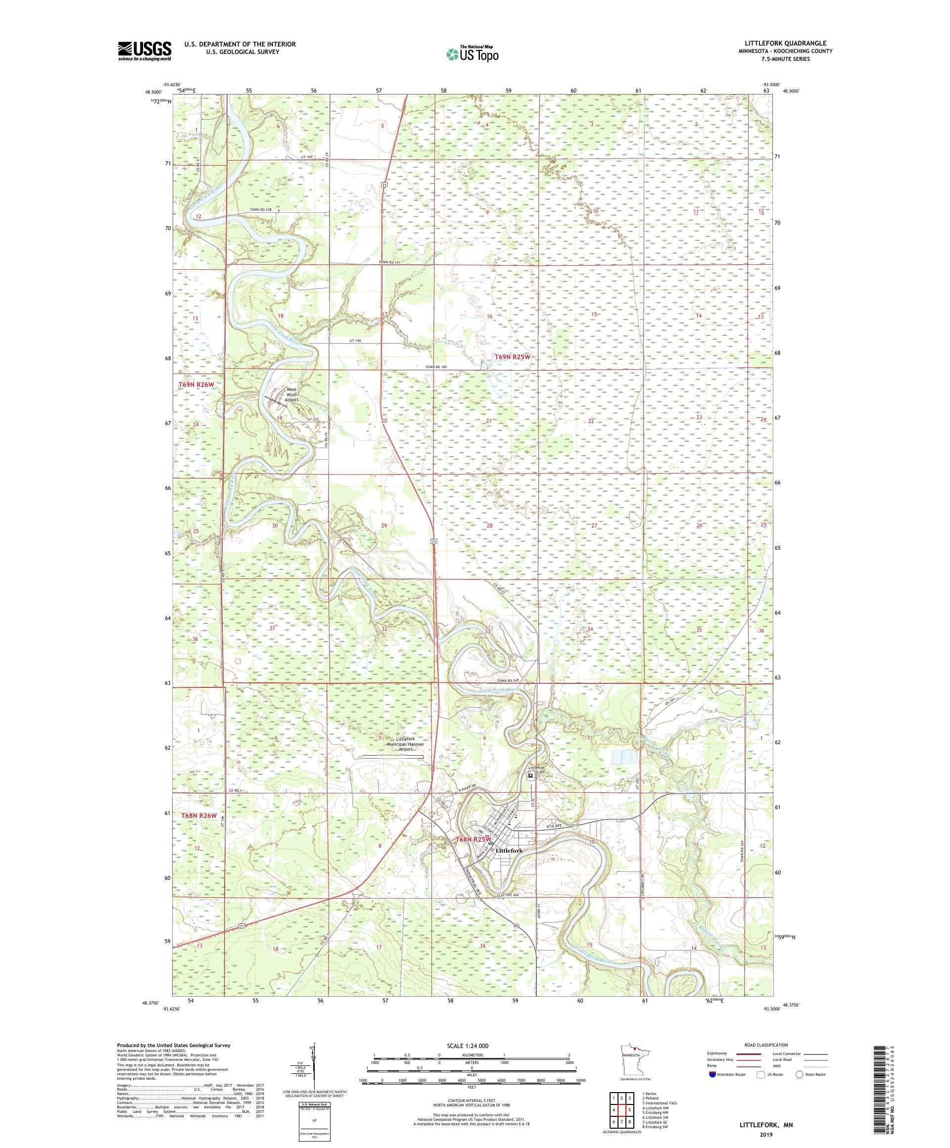 Littlefork Minnesota US Topo Map – MyTopo Map Store