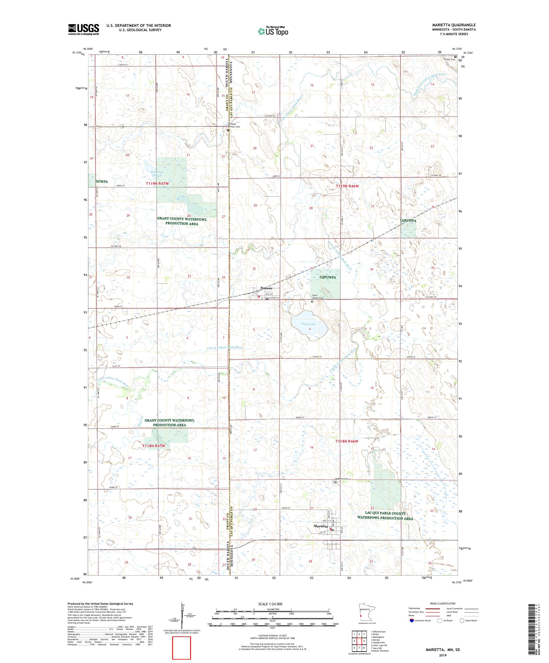 Marietta Minnesota US Topo Map – MyTopo Map Store