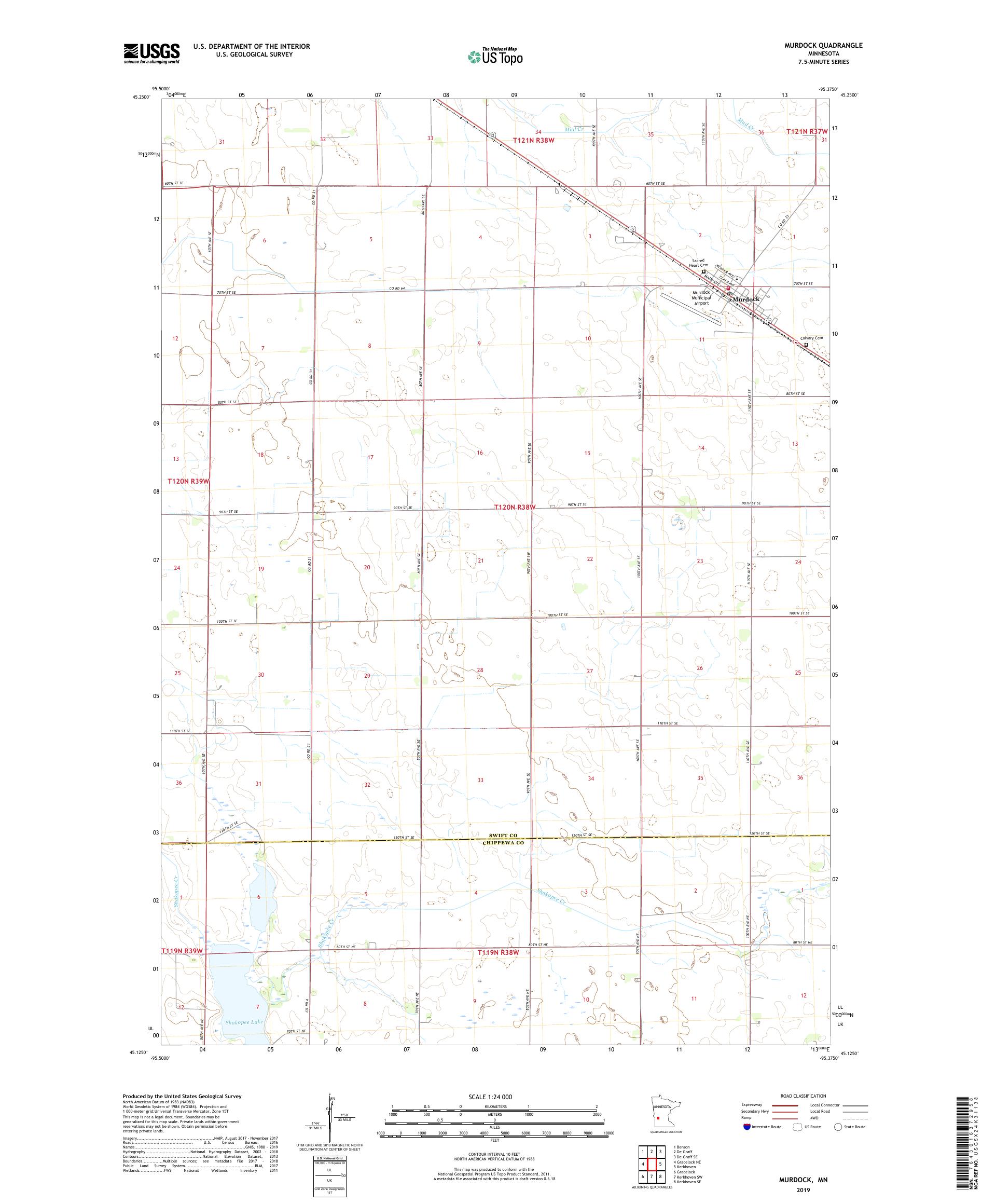 Murdock Minnesota US Topo Map – MyTopo Map Store