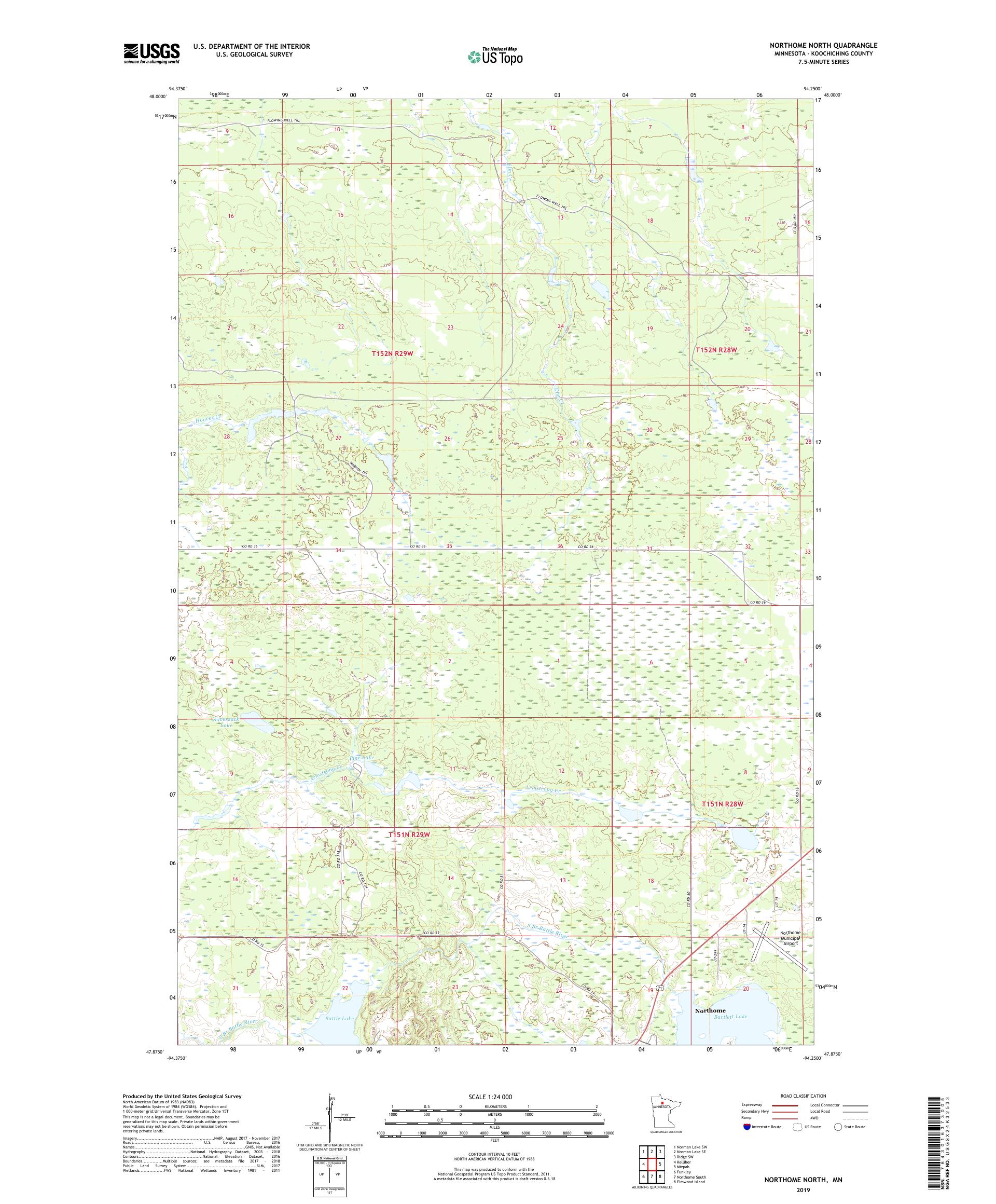 Northome North Minnesota US Topo Map – MyTopo Map Store