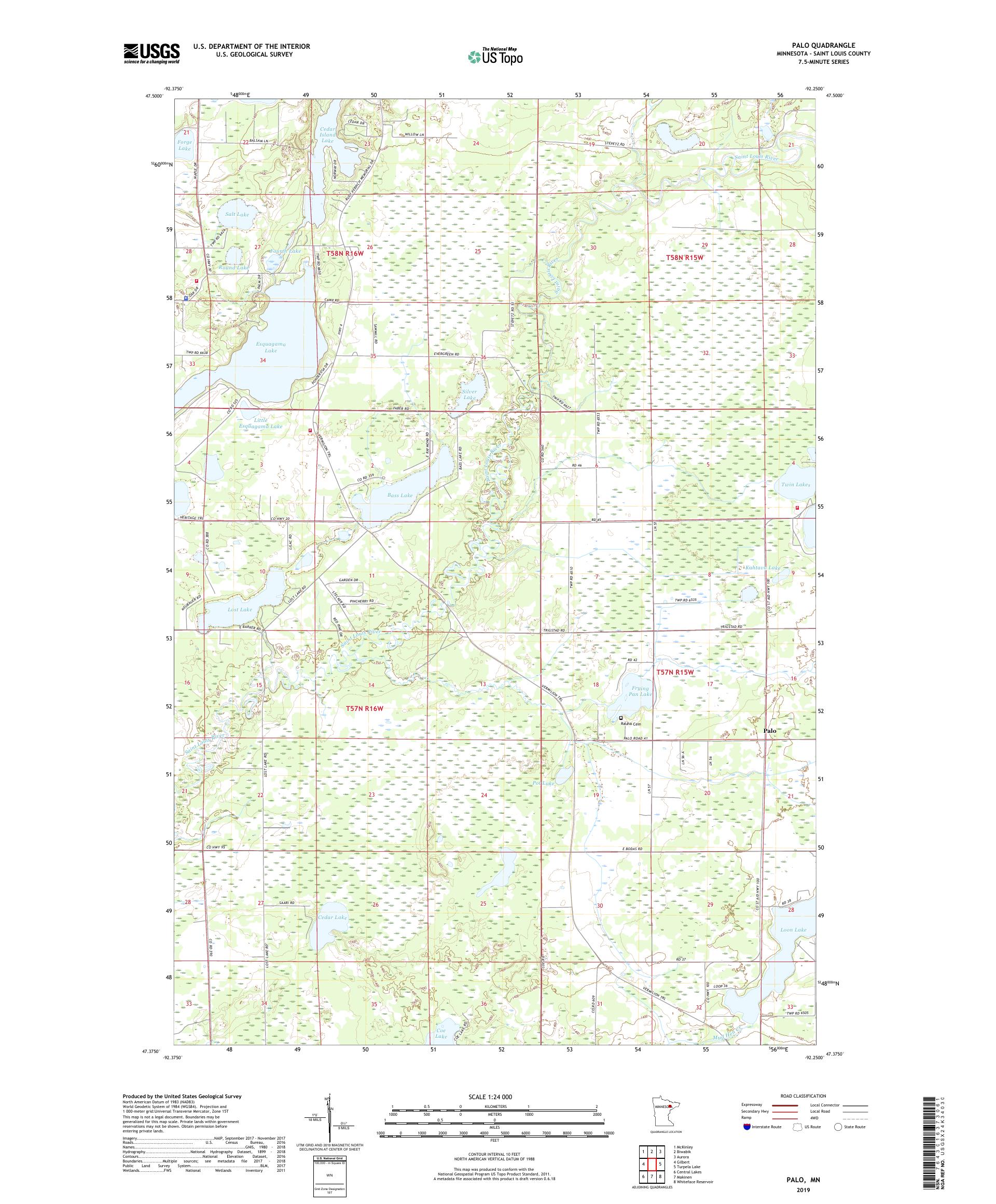 Palo Minnesota US Topo Map – MyTopo Map Store