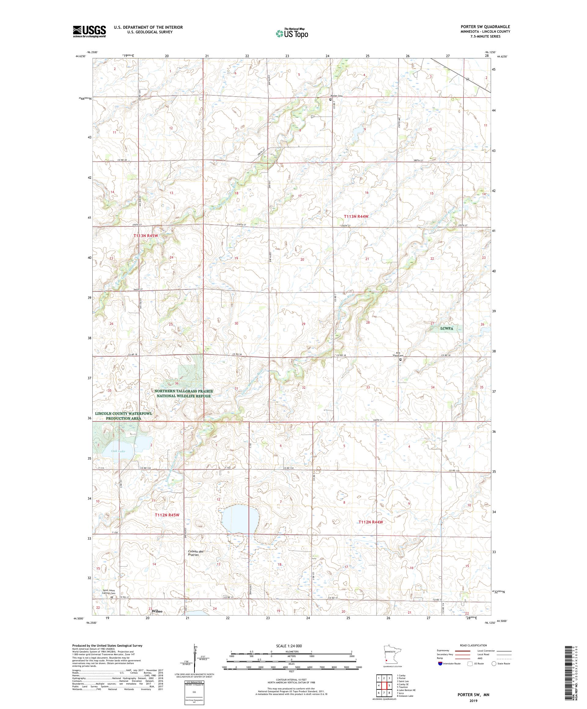 Porter SW Minnesota US Topo Map – MyTopo Map Store