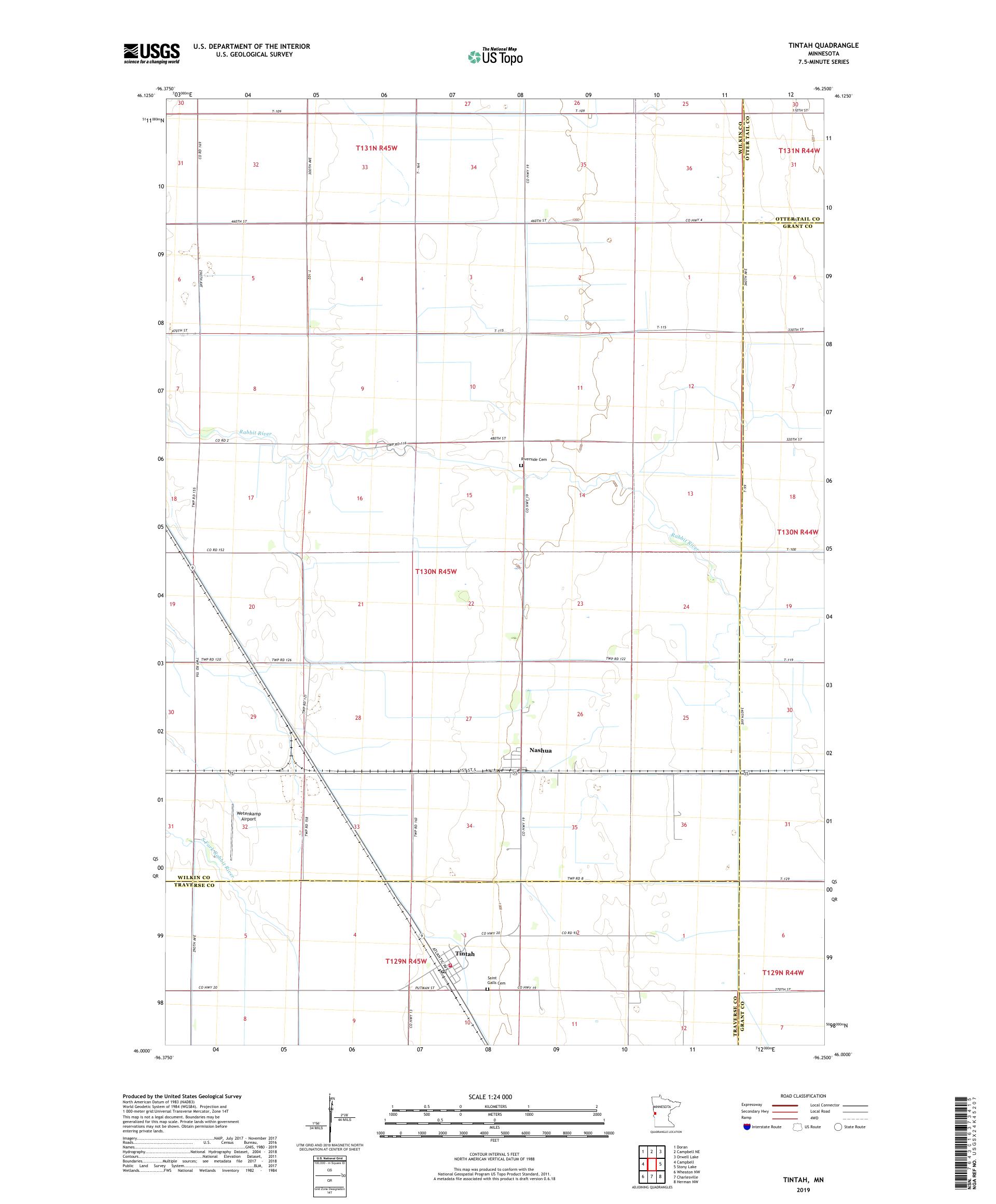 Tintah Minnesota US Topo Map – MyTopo Map Store