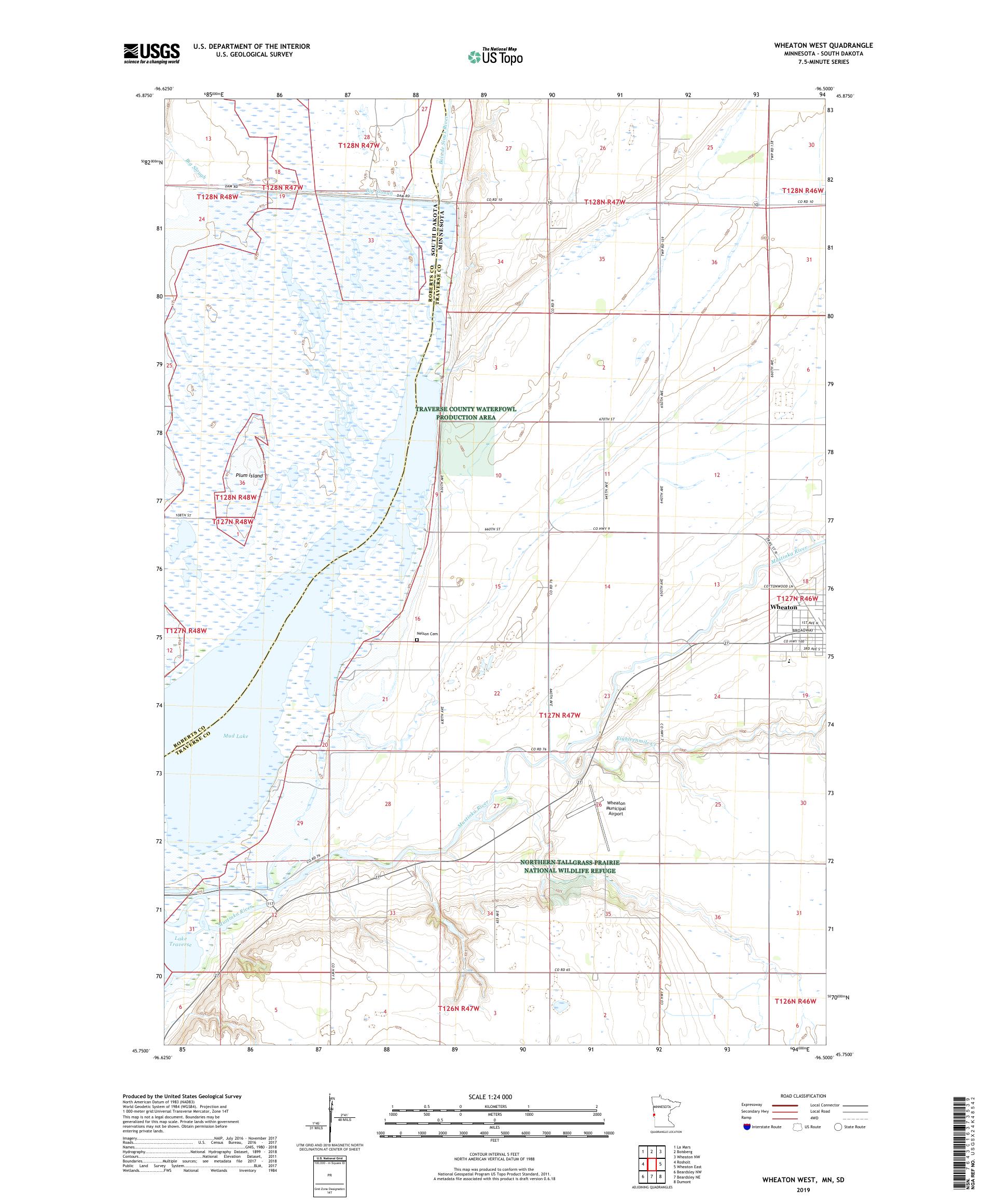 Wheaton West Minnesota US Topo Map – MyTopo Map Store