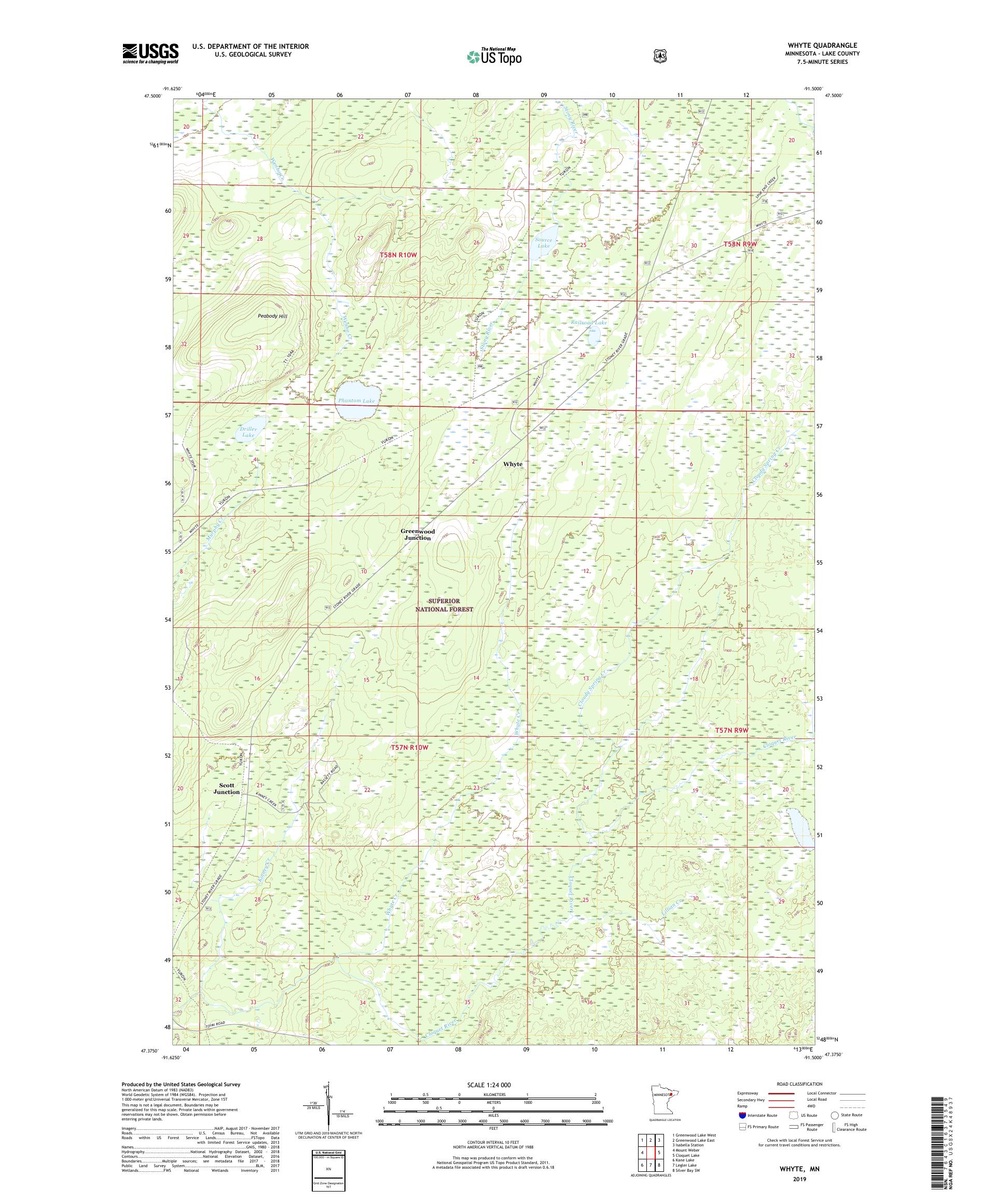 Whyte Minnesota US Topo Map – MyTopo Map Store