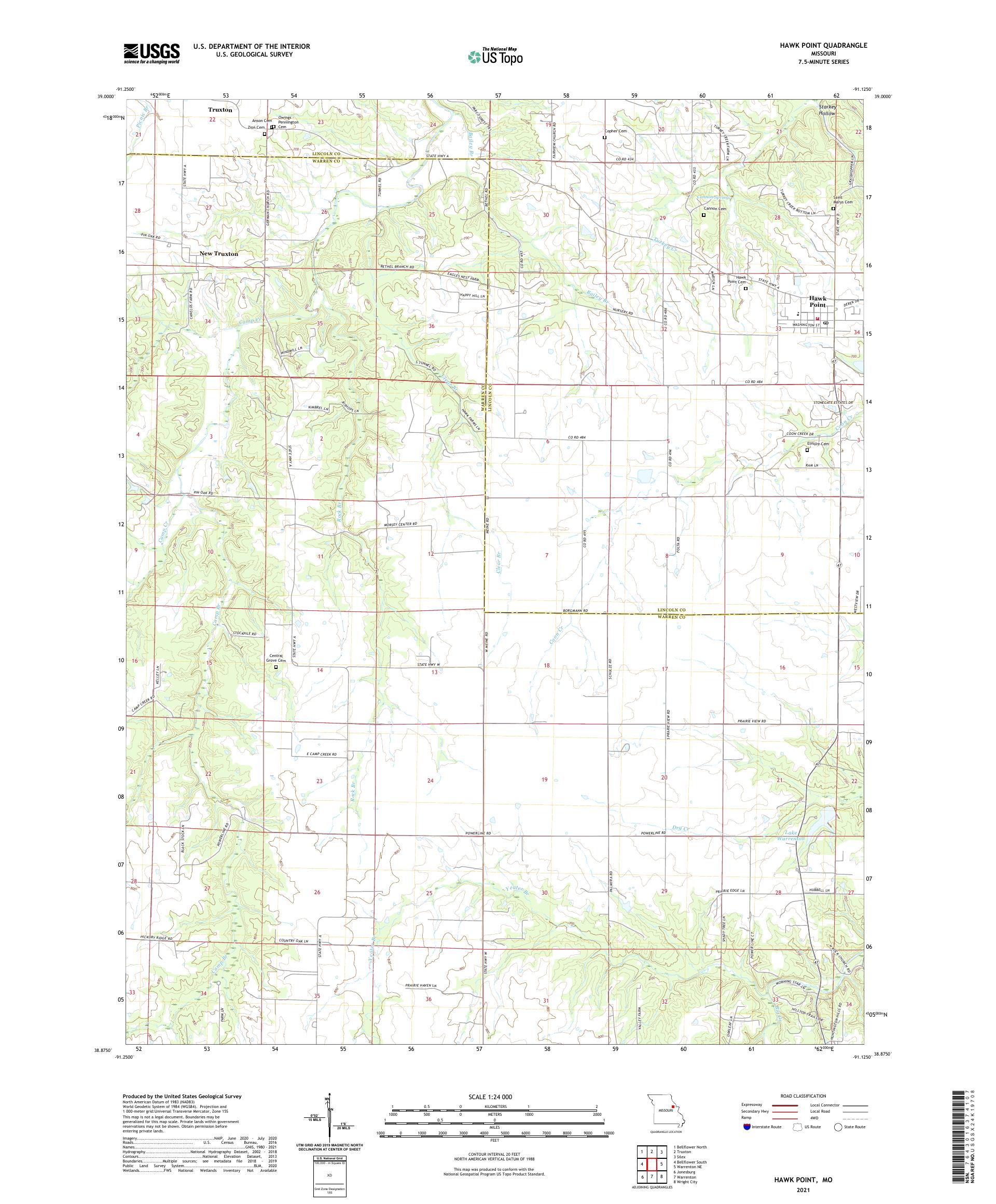 Hawk Point Missouri US Topo Map – MyTopo Map Store