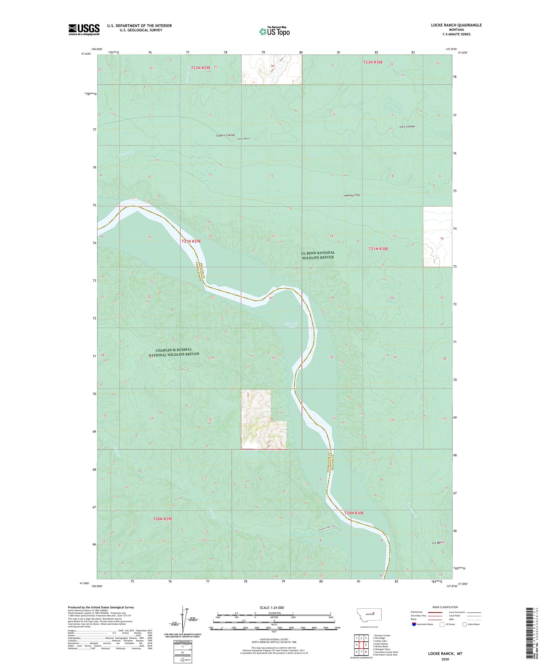 Locke Ranch Montana US Topo Map – MyTopo Map Store