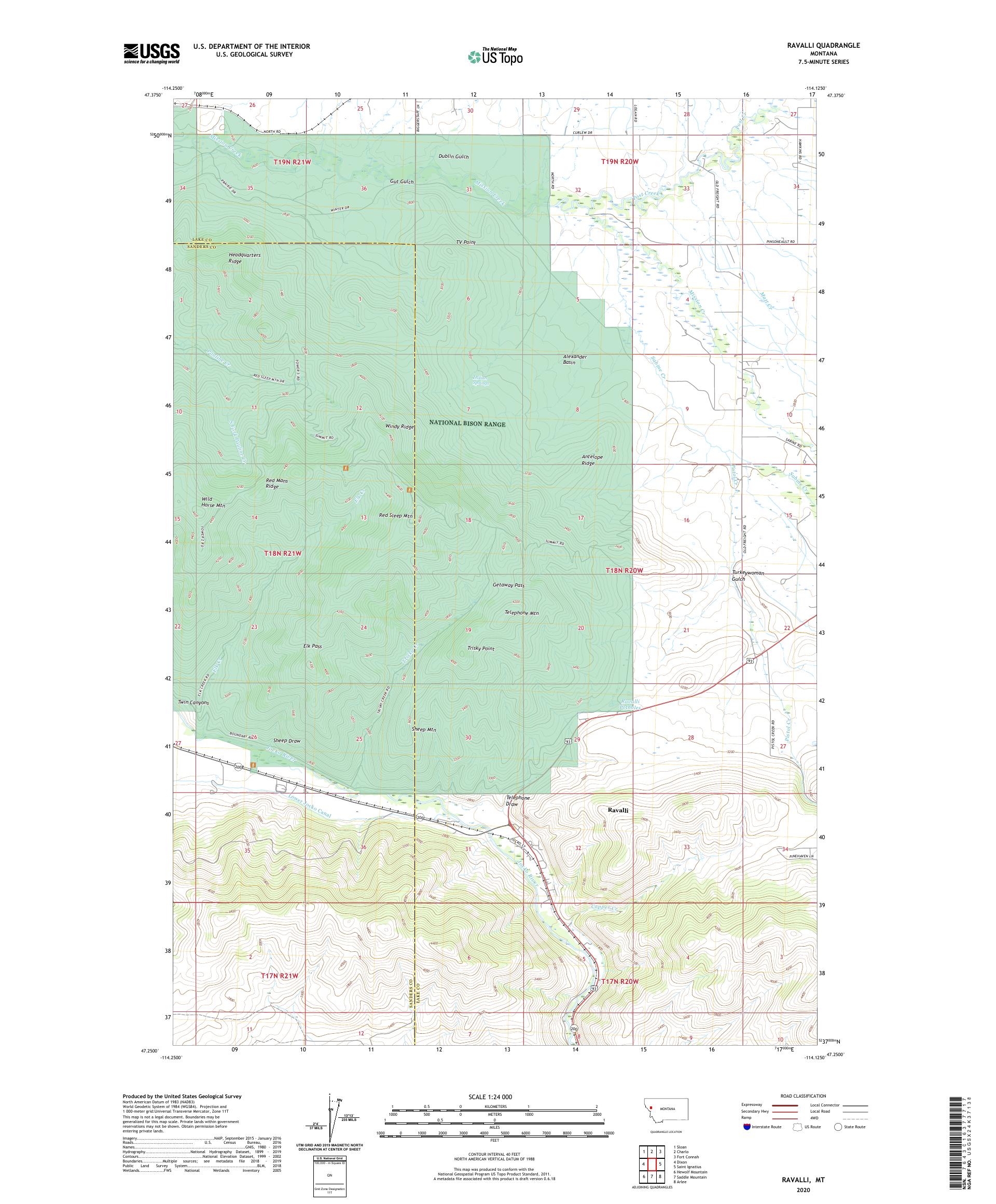 Ravalli Montana US Topo Map – MyTopo Map Store