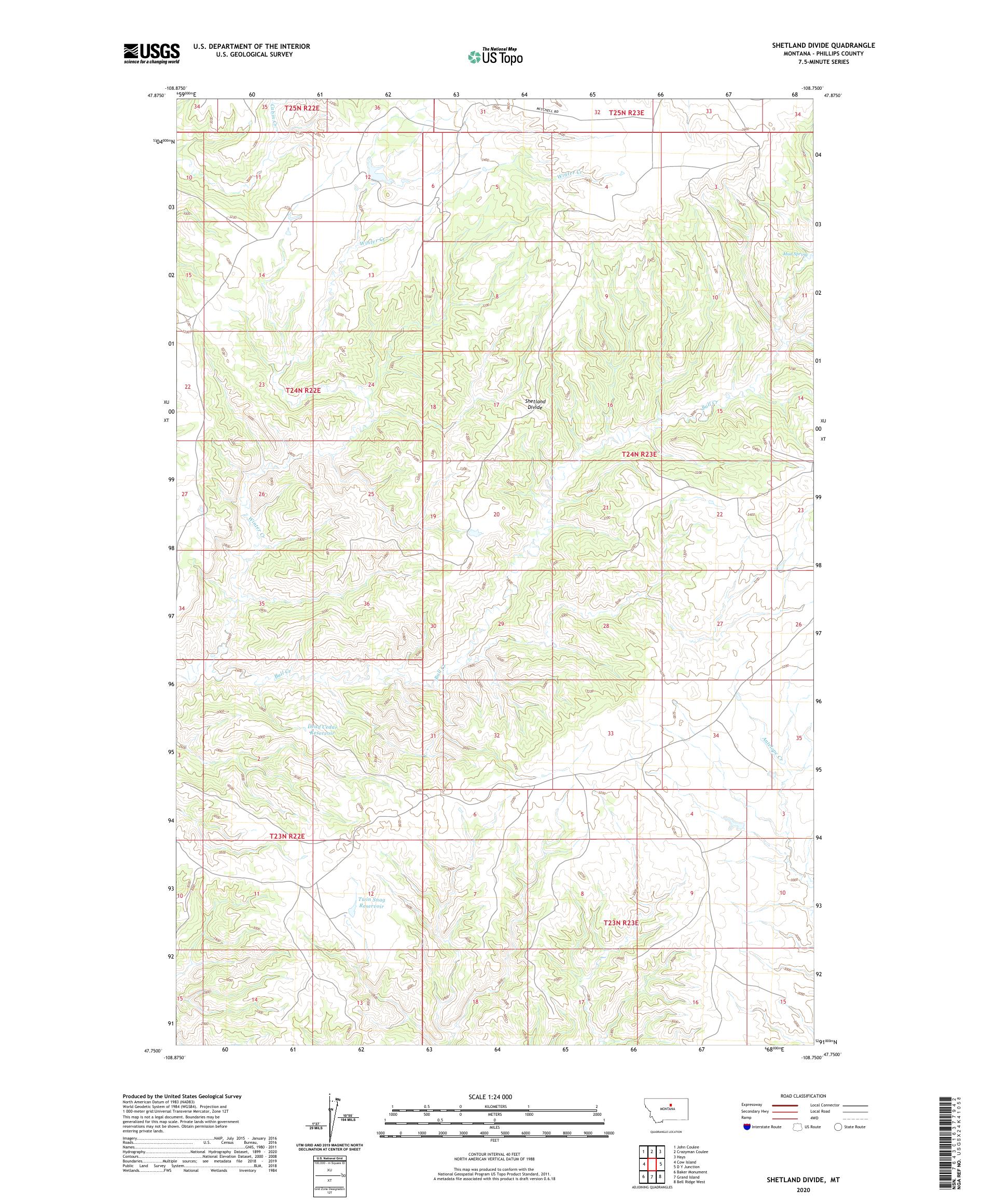 Shetland Divide Montana US Topo Map – MyTopo Map Store