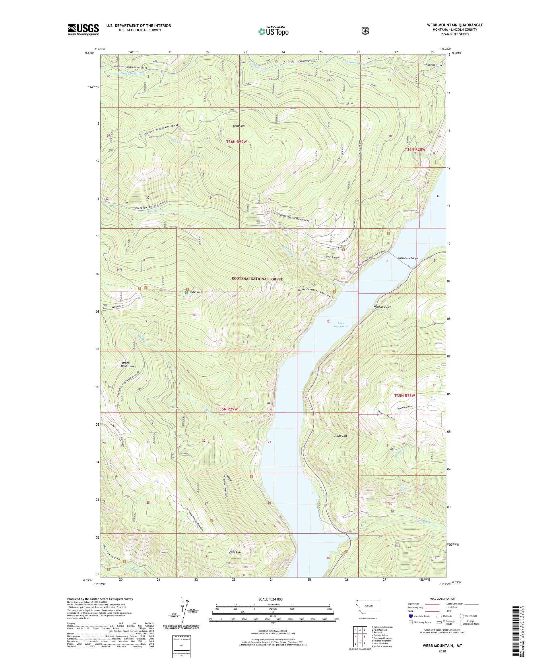 Webb Mountain Montana US Topo Map – MyTopo Map Store
