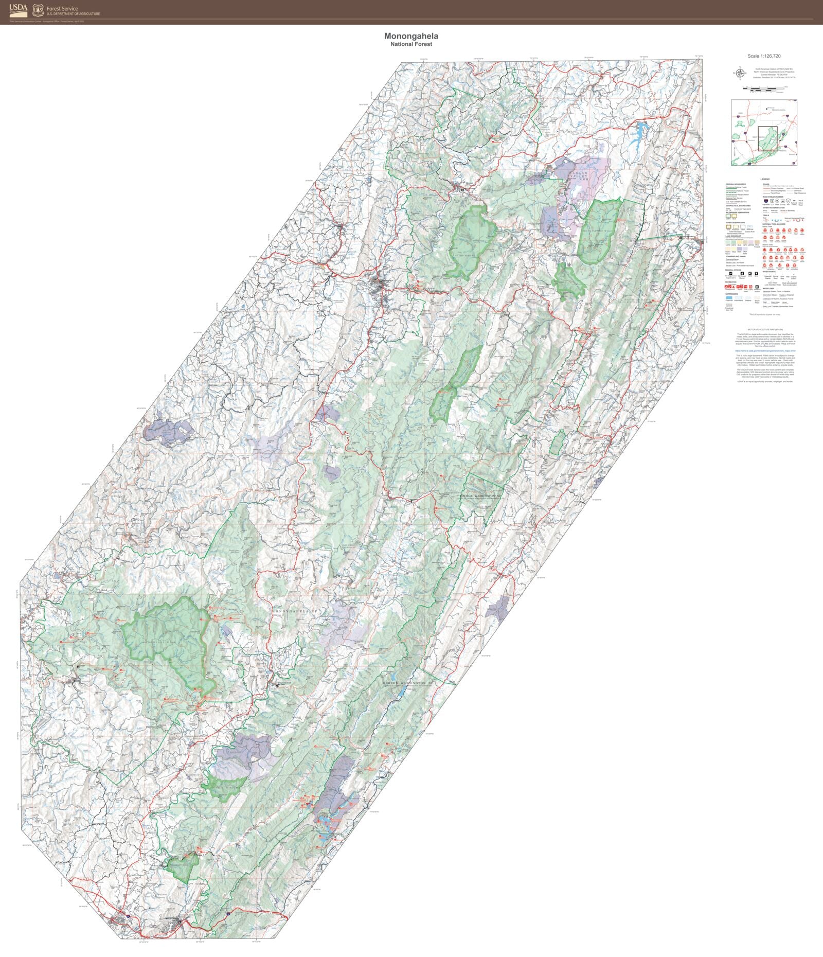Monongahela National Forest Map – MyTopo Map Store