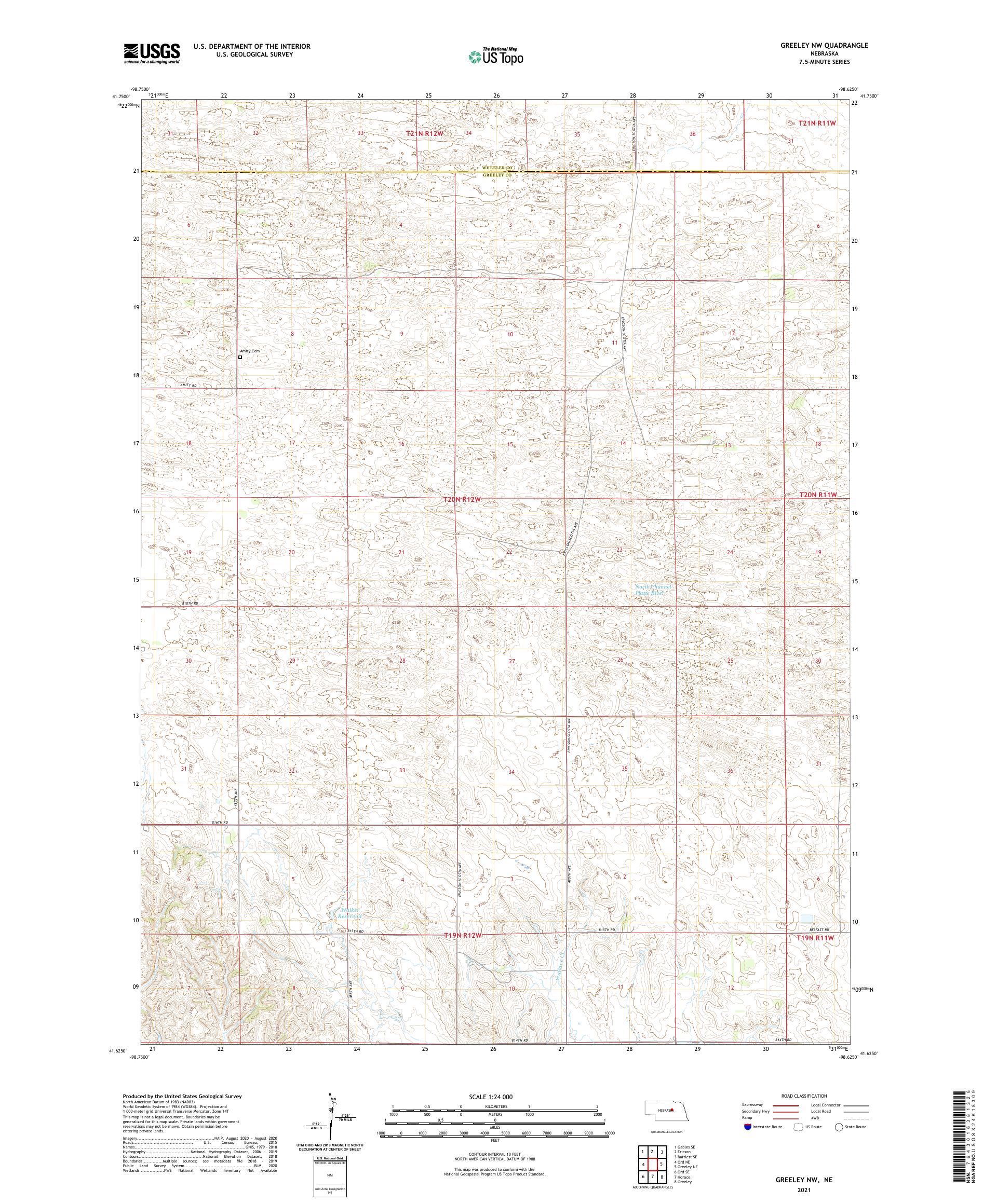 Greeley NW Nebraska US Topo Map – MyTopo Map Store