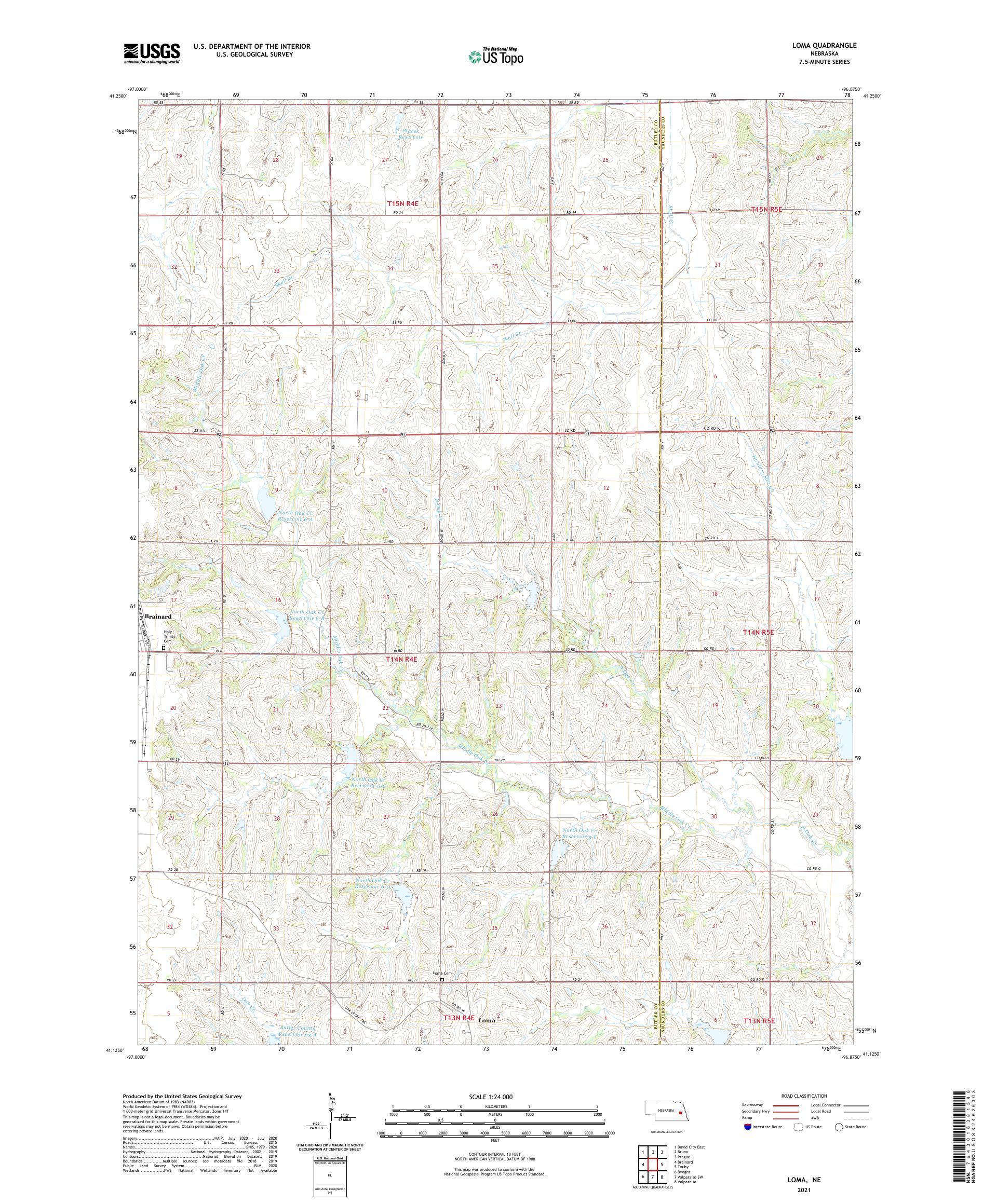 Loma Nebraska US Topo Map – MyTopo Map Store