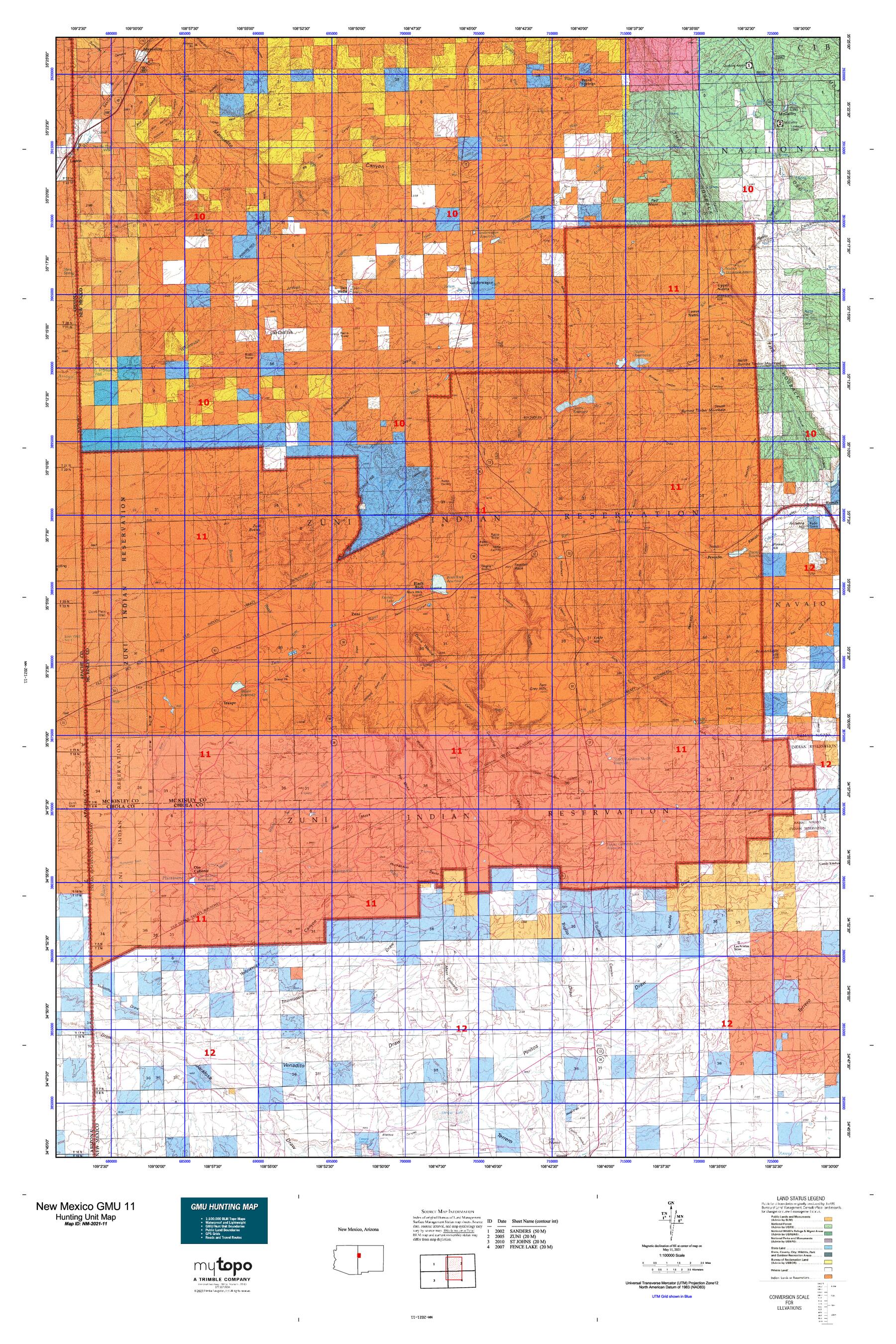 New Mexico GMU 11 Map – MyTopo Map Store