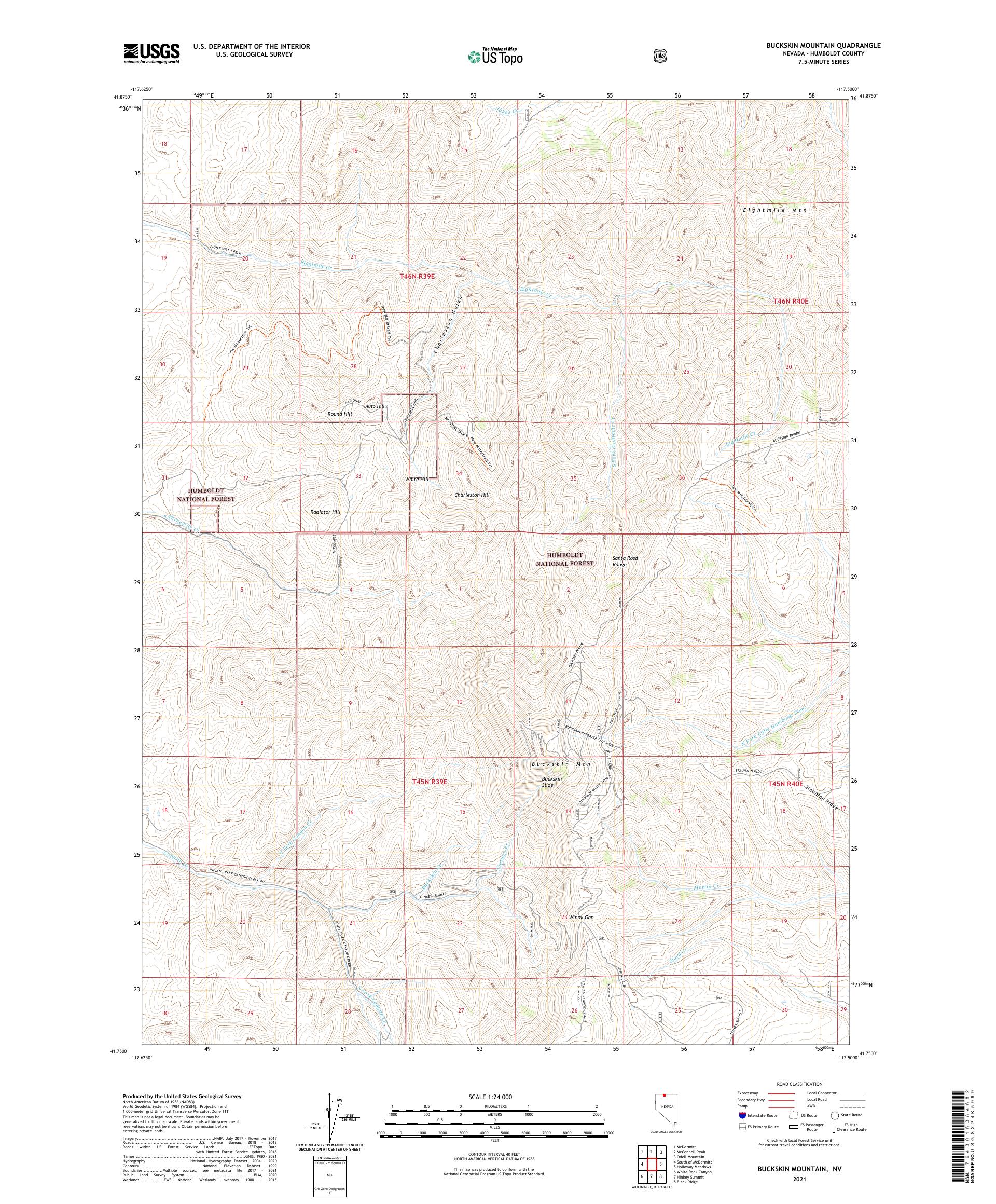 Buckskin Mountain Nevada US Topo Map – MyTopo Map Store