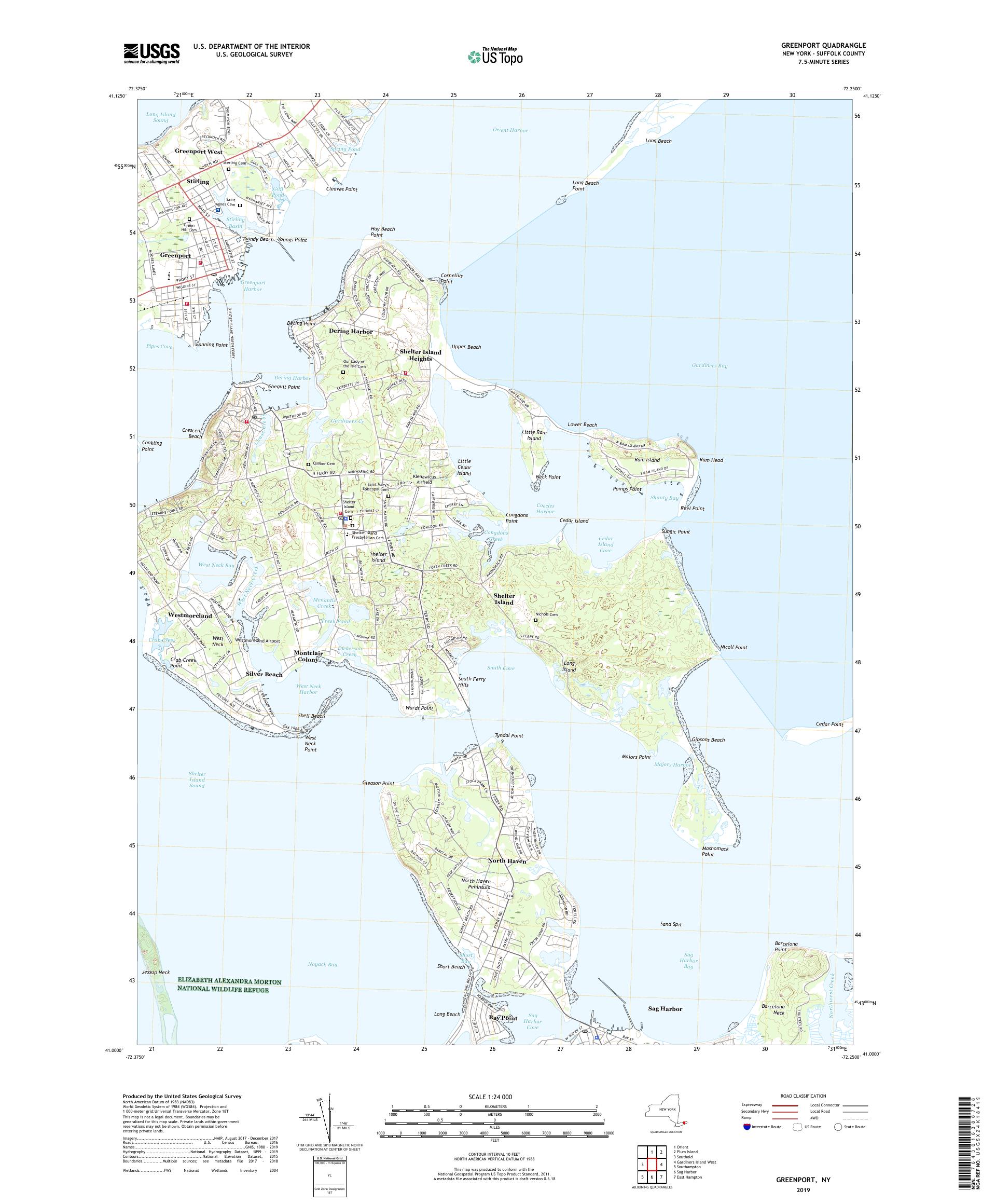 Greenport New York US Topo Map – MyTopo Map Store