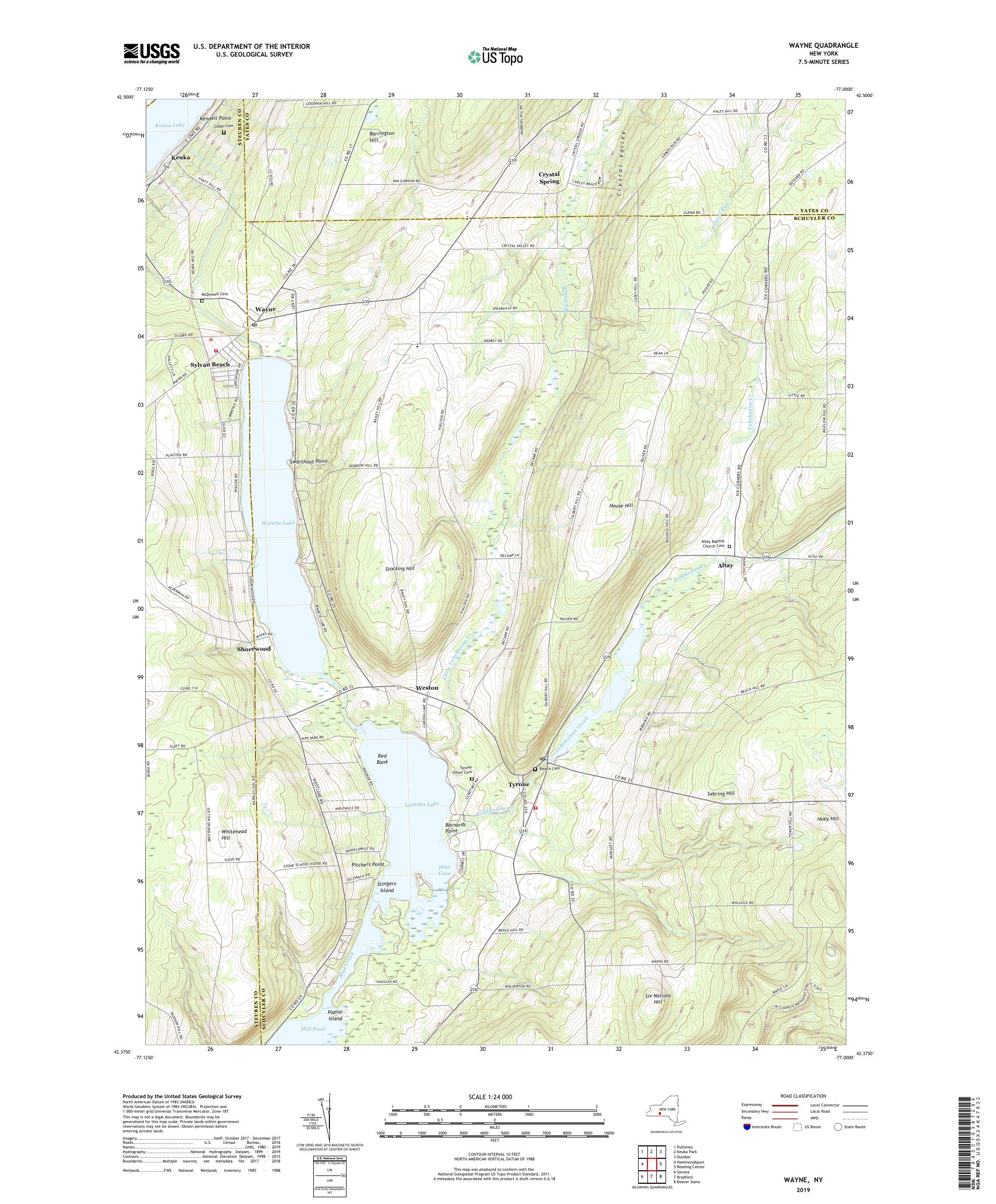 Wayne New York US Topo Map – MyTopo Map Store