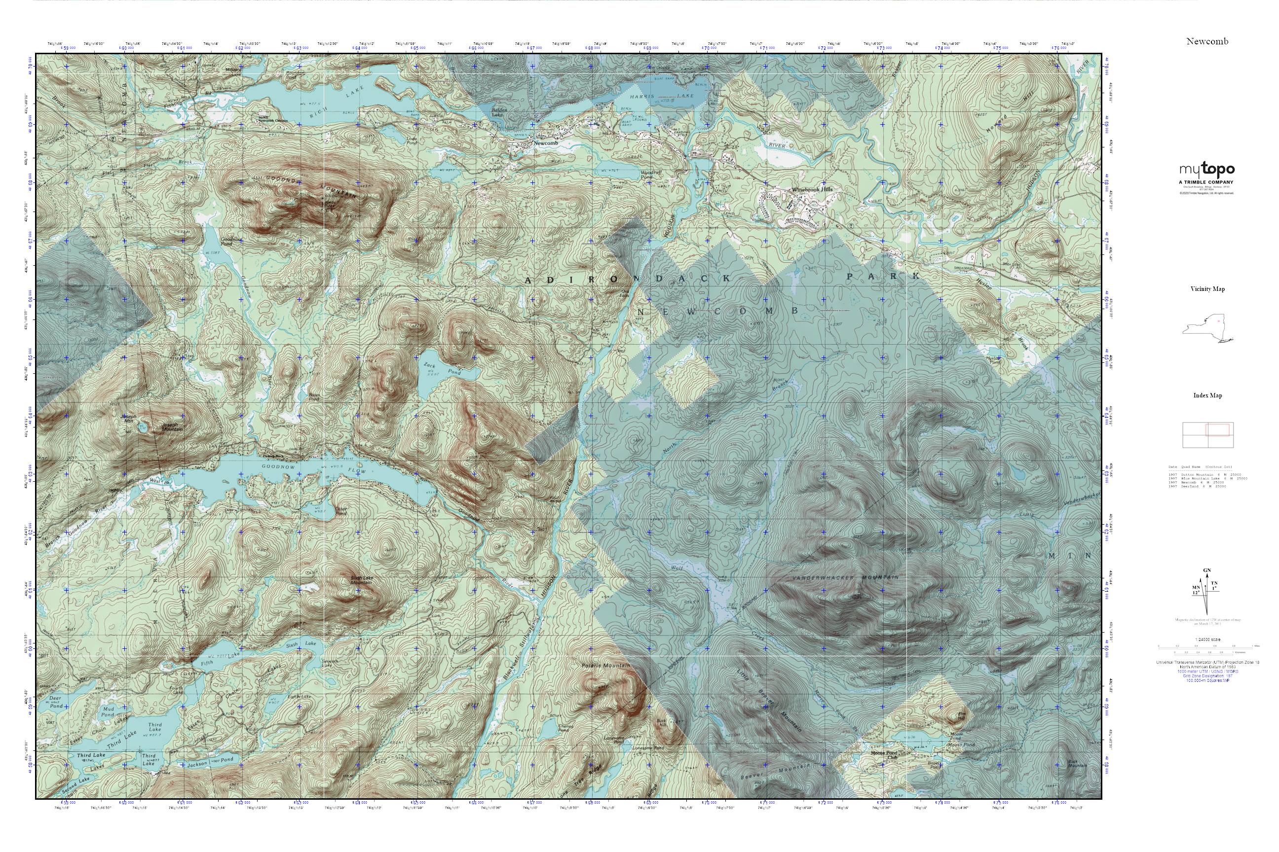 Newcomb MyTopo Explorer Series Map – MyTopo Map Store