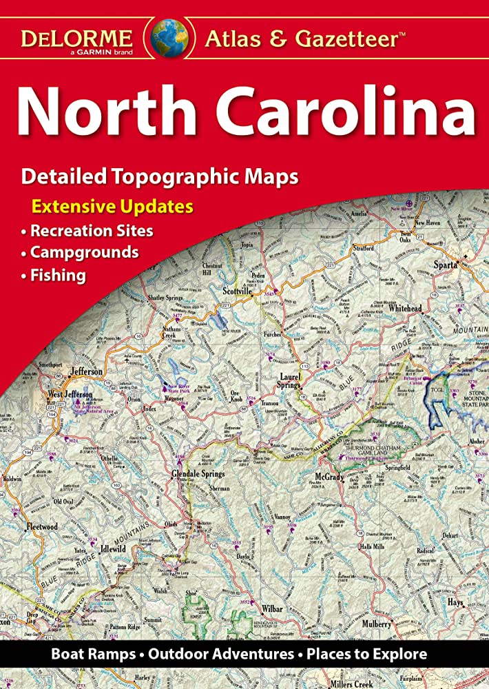 DeLorme Atlas and Gazetteer North Carolina – MyTopo Map Store