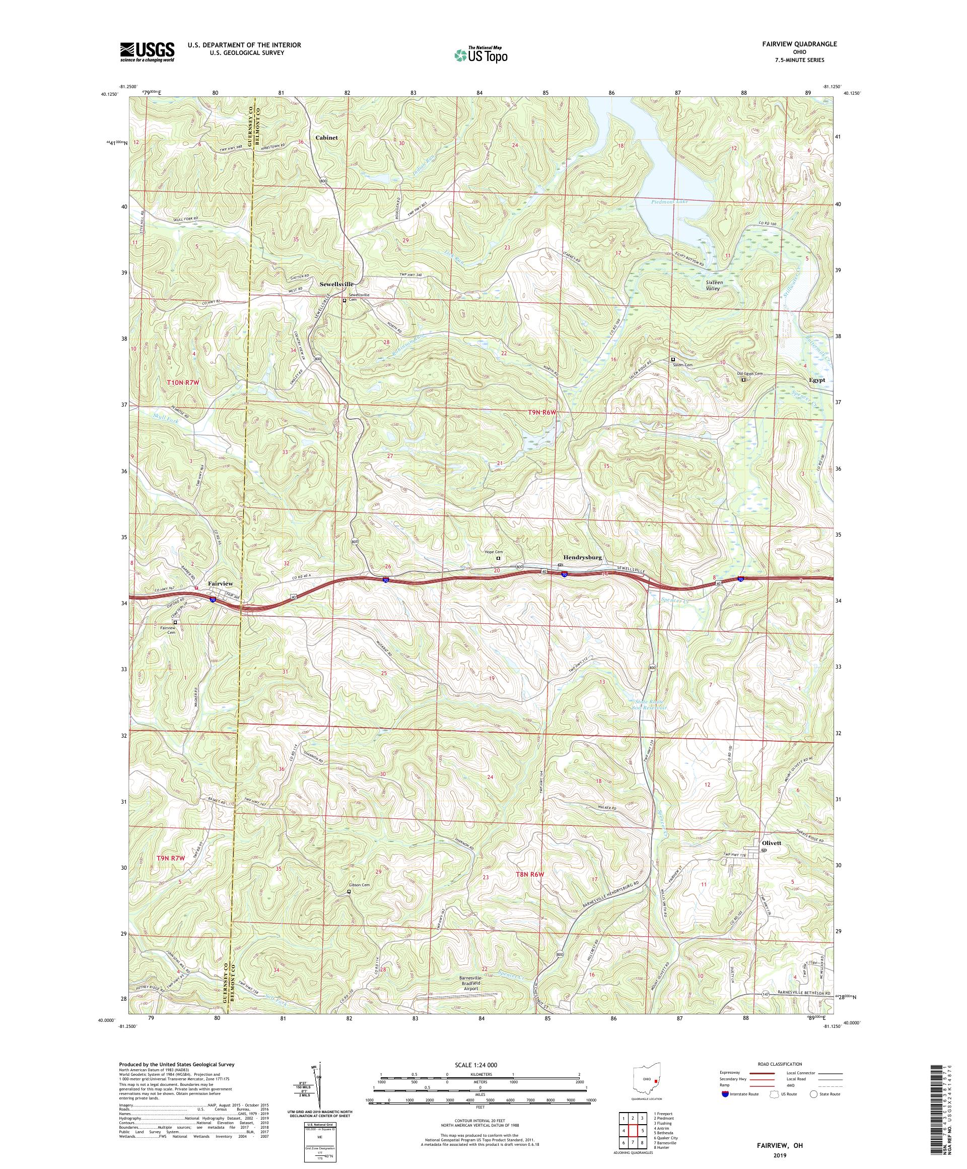 Fairview Ohio US Topo Map – MyTopo Map Store