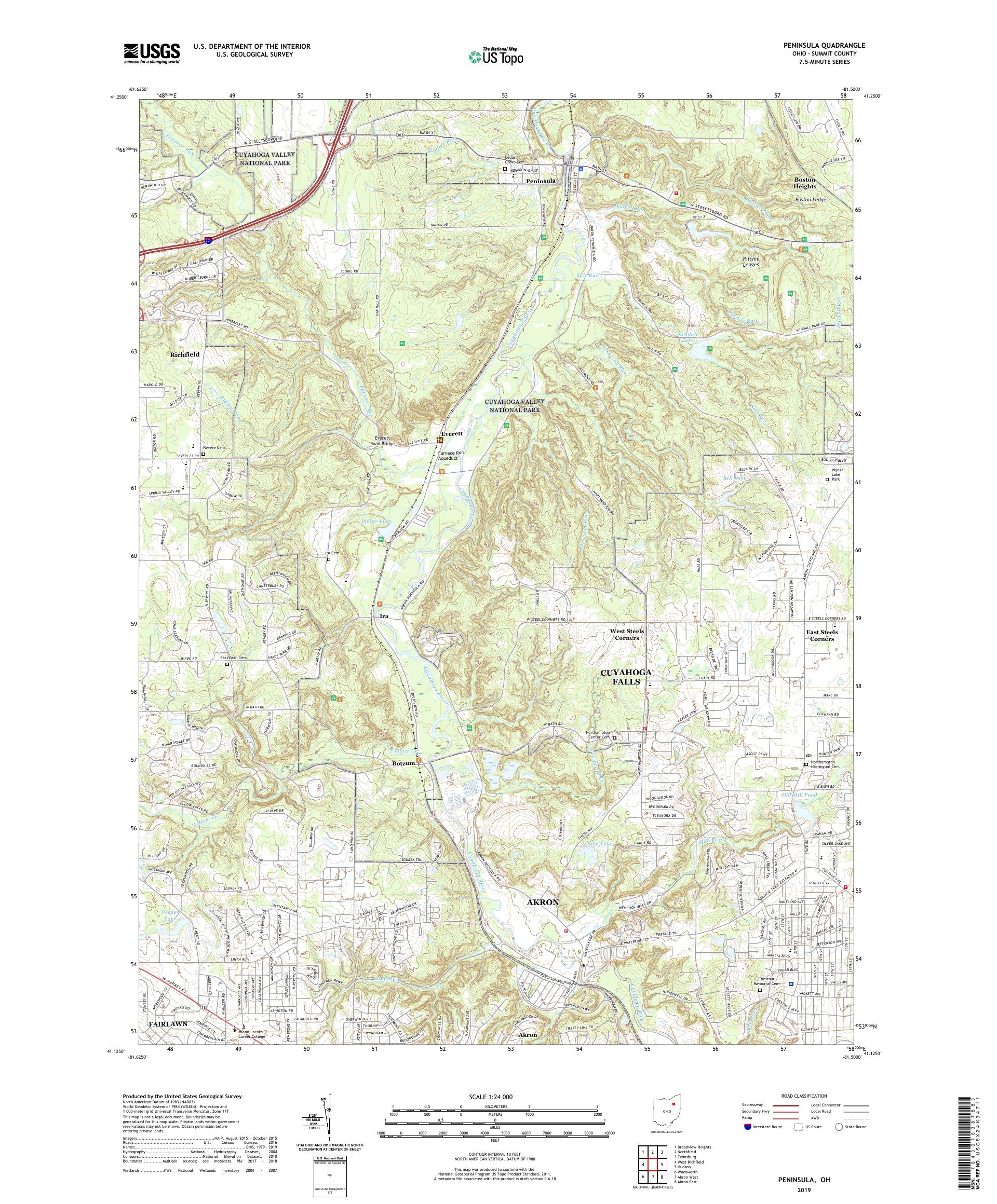 Peninsula Ohio US Topo Map – MyTopo Map Store