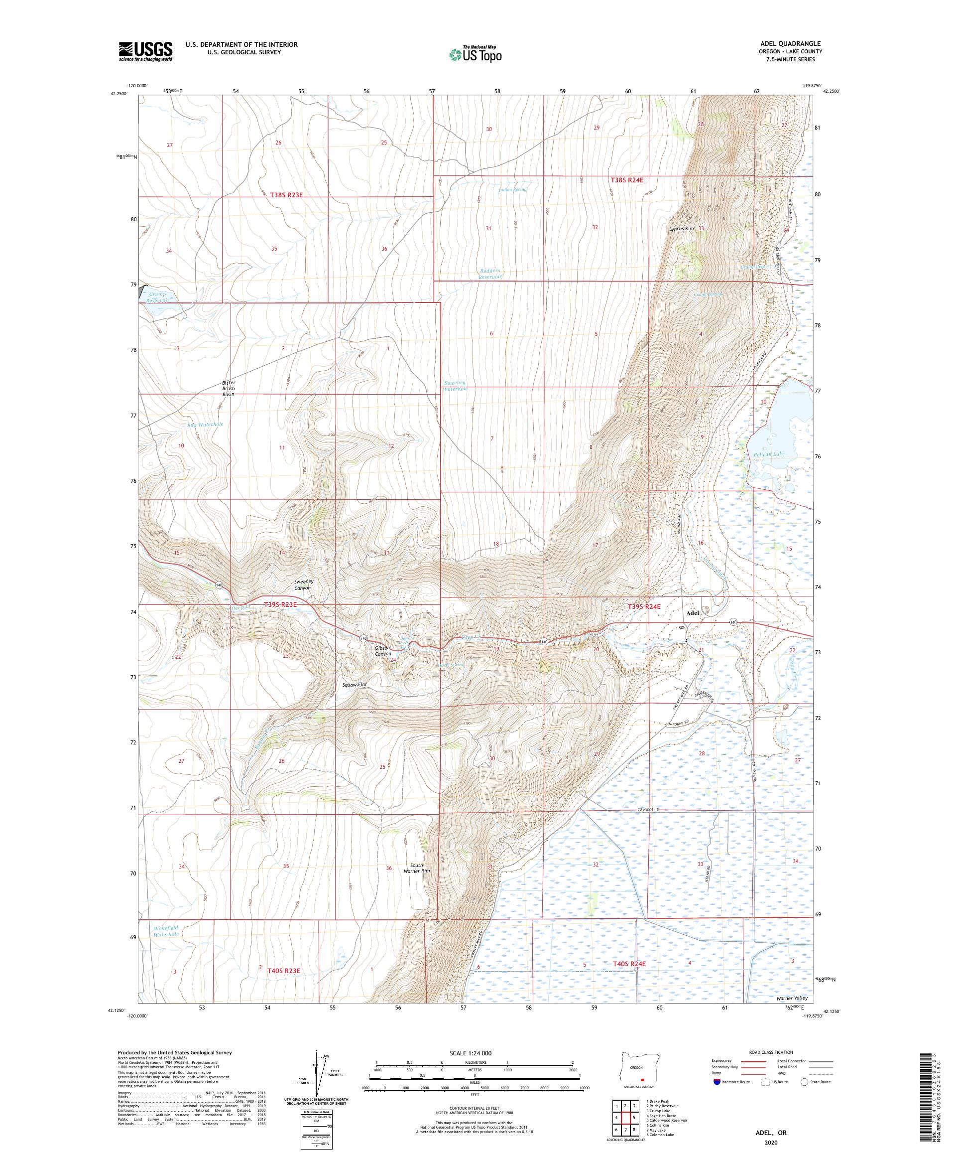 Adel Oregon US Topo Map – MyTopo Map Store