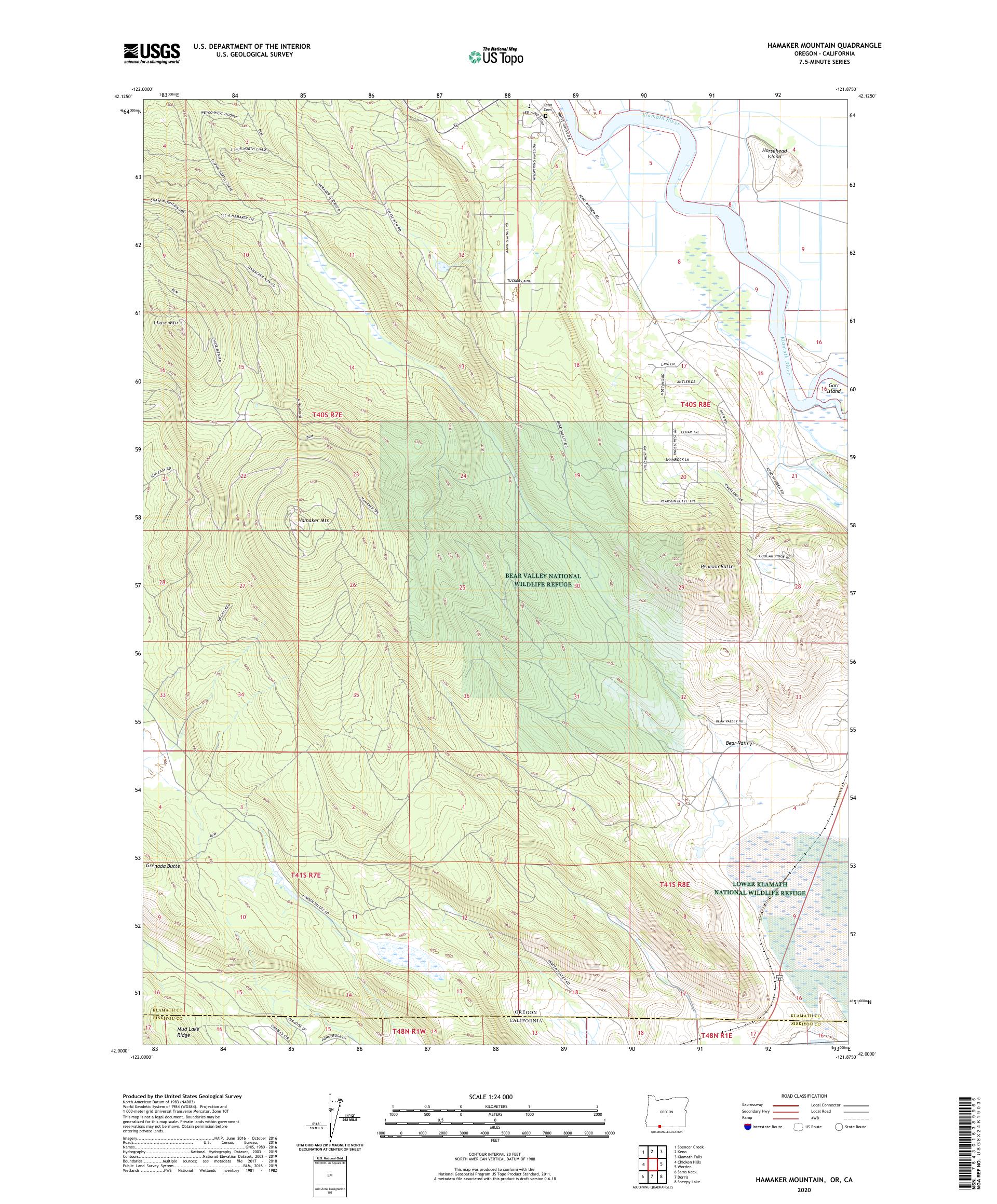 Hamaker Mountain Oregon US Topo Map – MyTopo Map Store