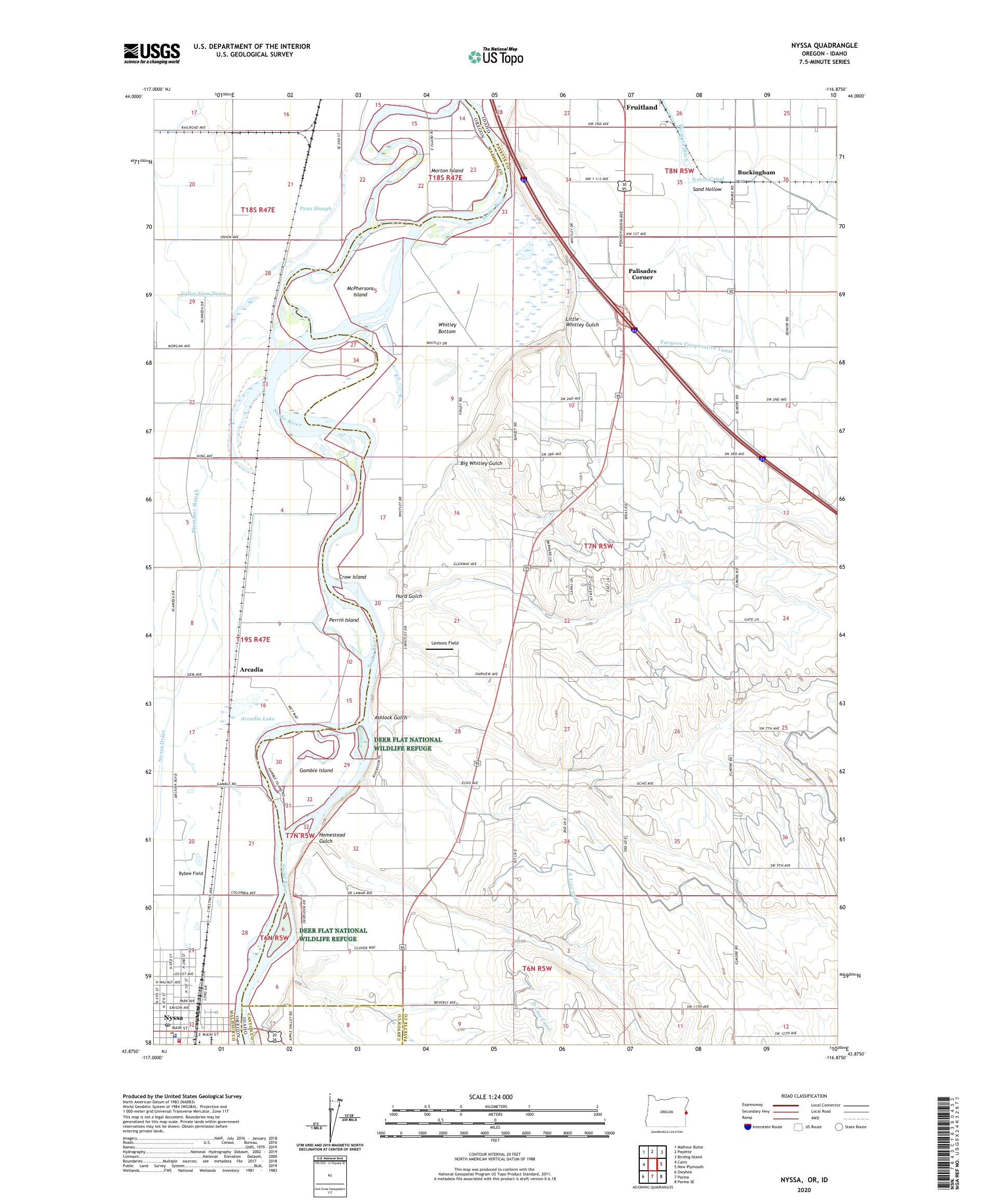 Nyssa Oregon US Topo Map – MyTopo Map Store