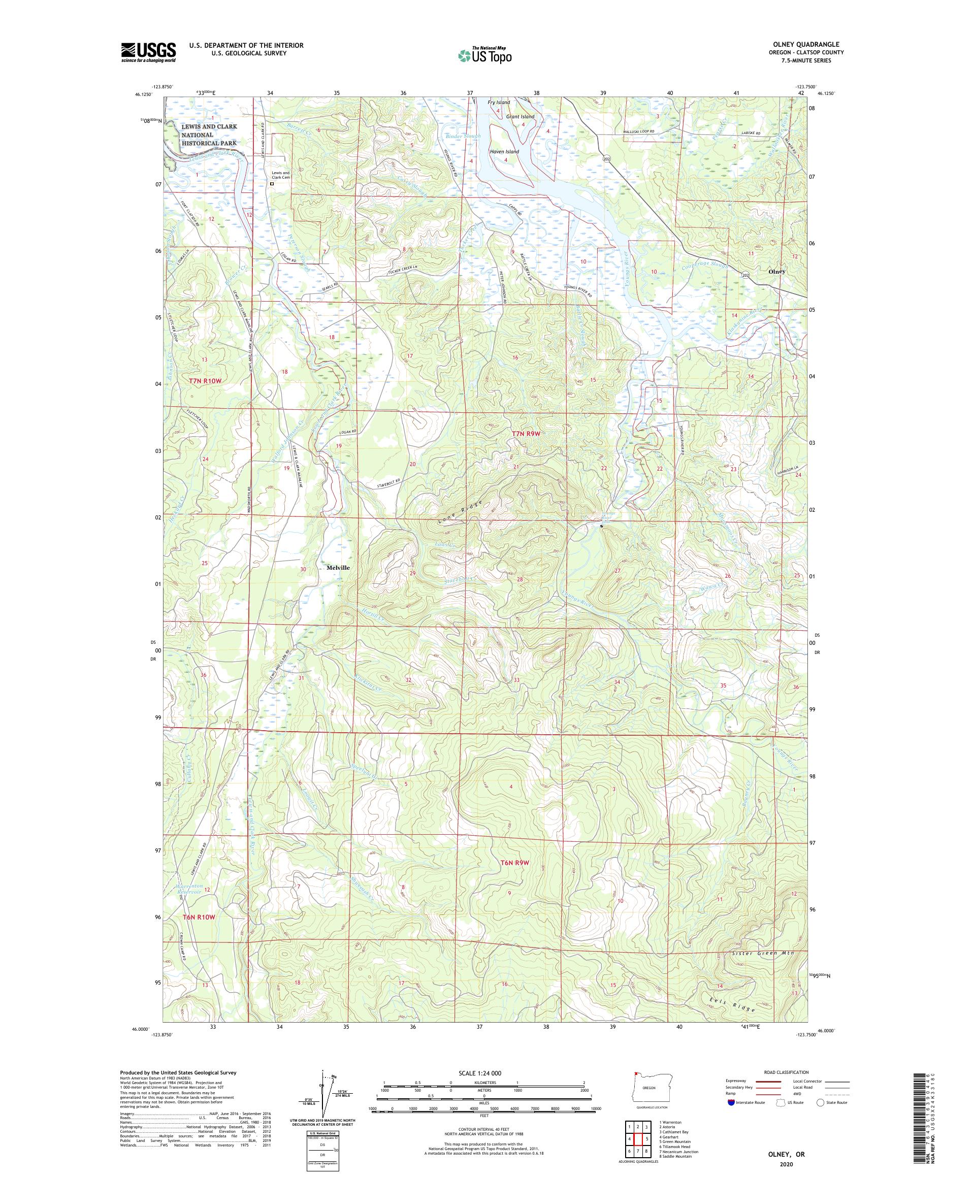 Olney Oregon US Topo Map – MyTopo Map Store