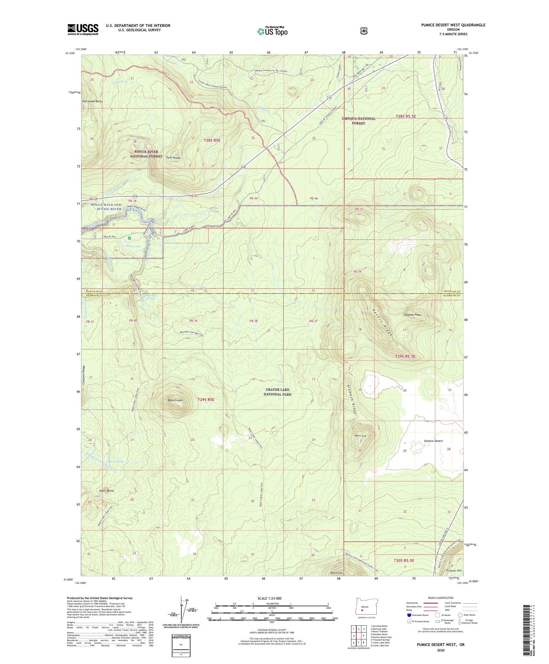 Pumice Desert West Oregon US Topo Map – MyTopo Map Store