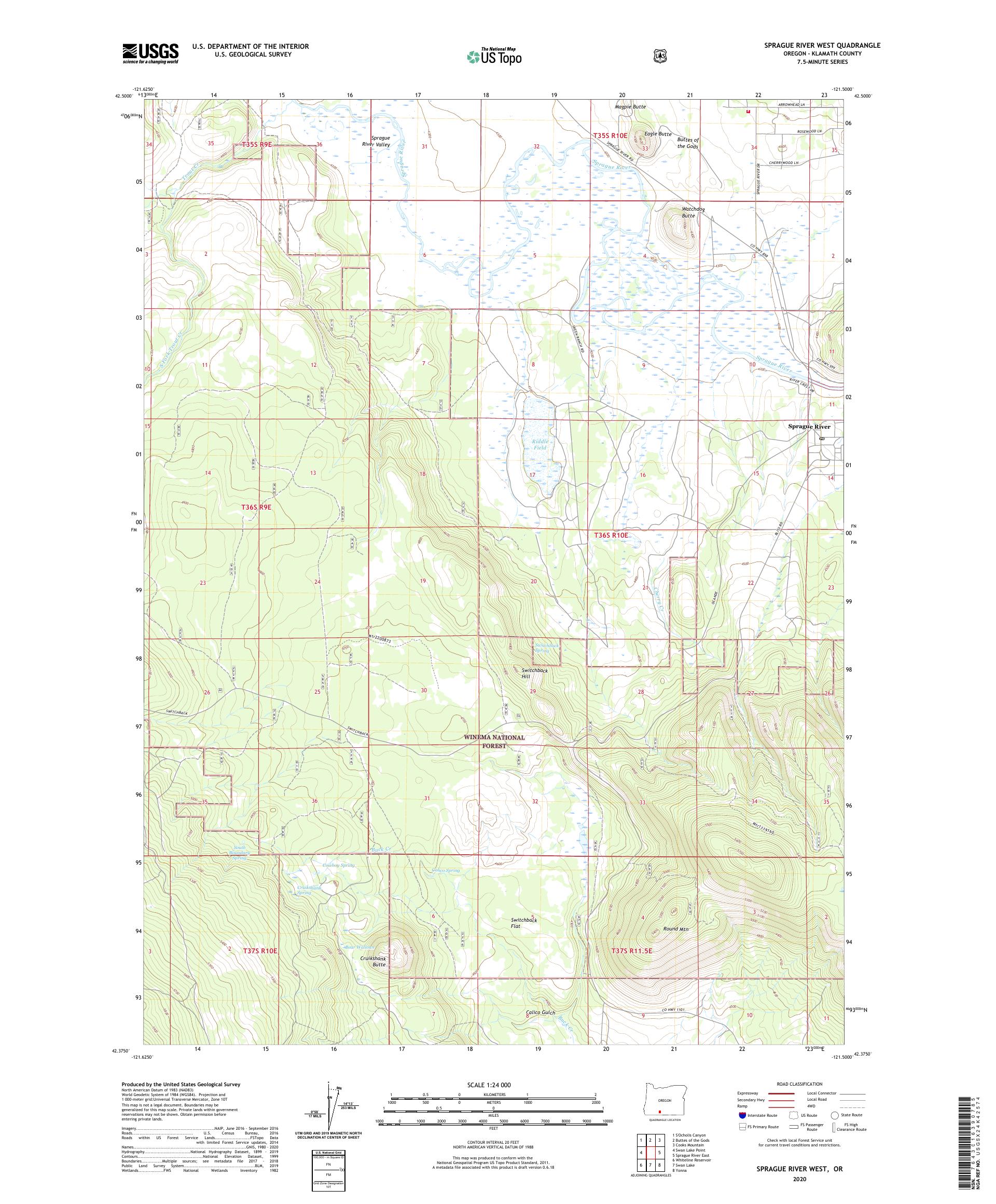 Sprague River West Oregon US Topo Map – MyTopo Map Store