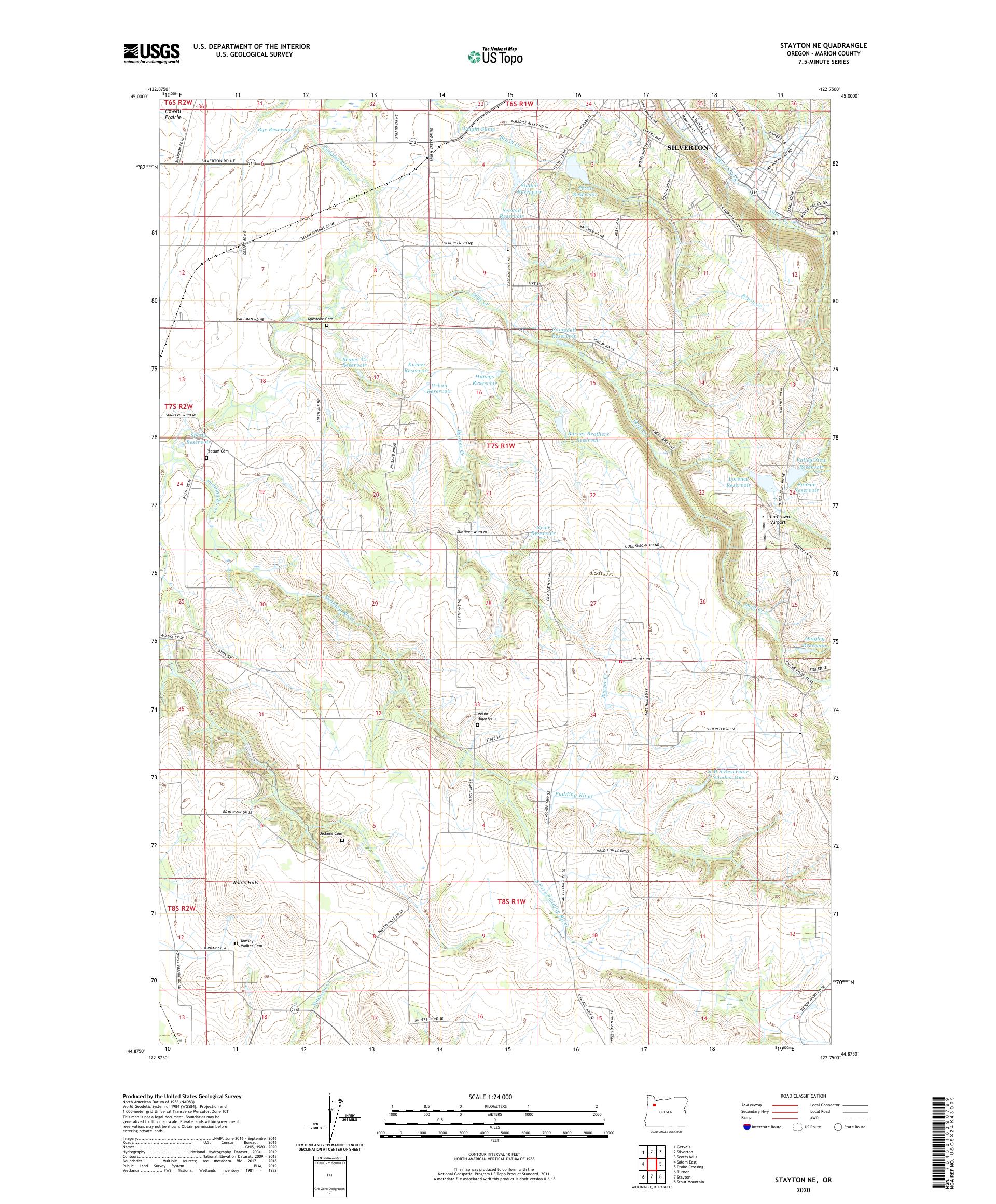Stayton NE Oregon US Topo Map – MyTopo Map Store