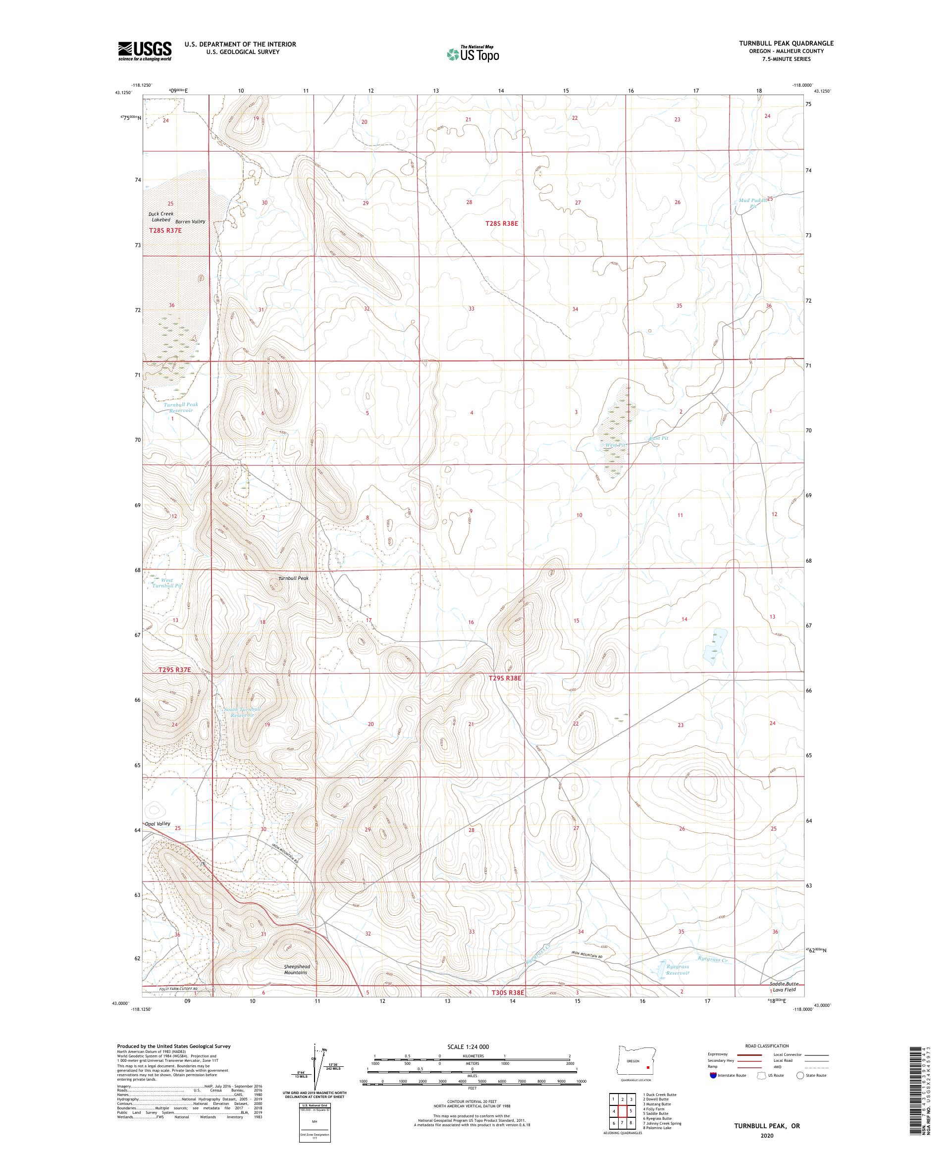 Turnbull Peak Oregon US Topo Map – MyTopo Map Store