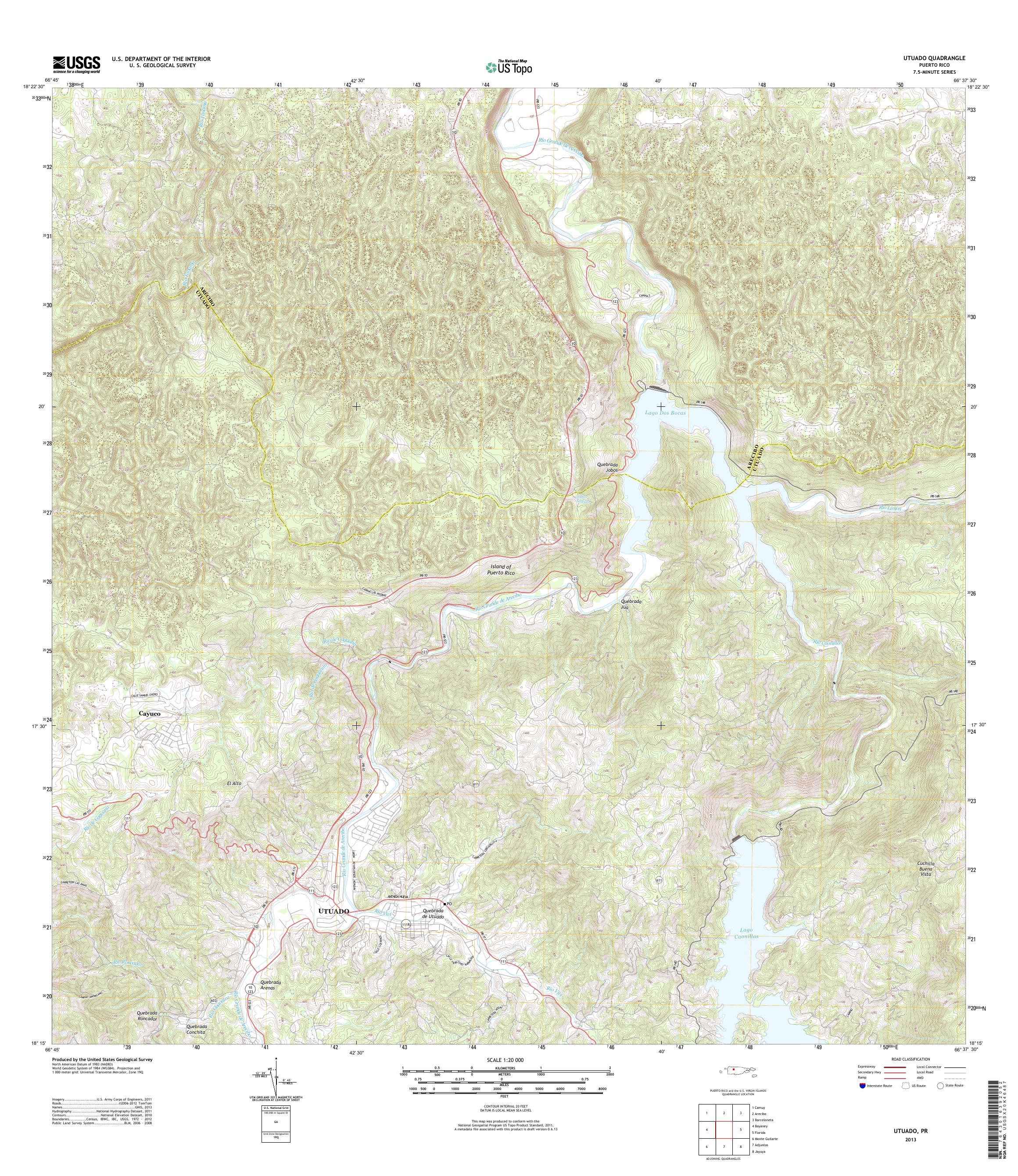 Utuado Puerto Rico US Topo Map – MyTopo Map Store