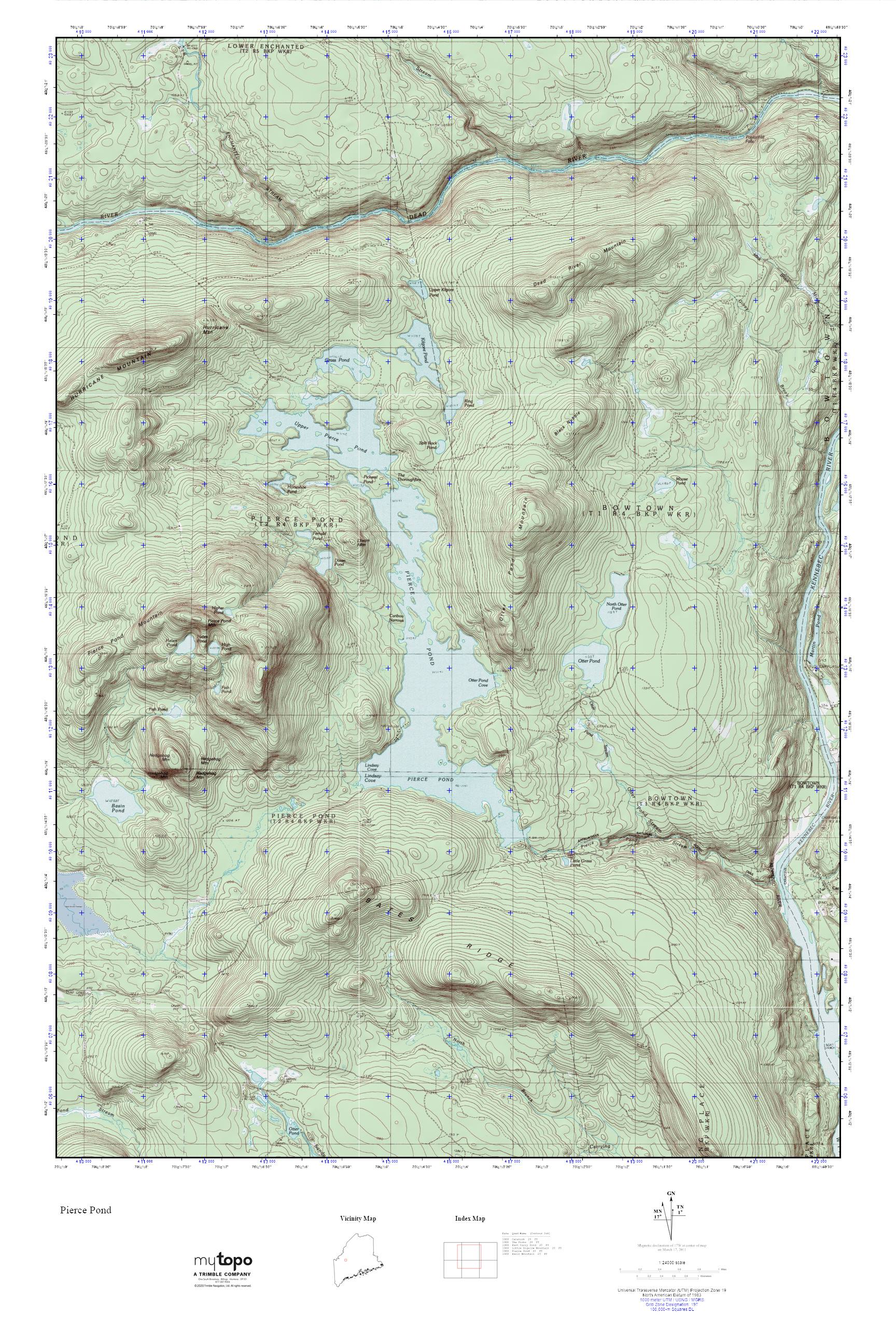 Pierce Pond MyTopo Explorer Series Map – MyTopo Map Store