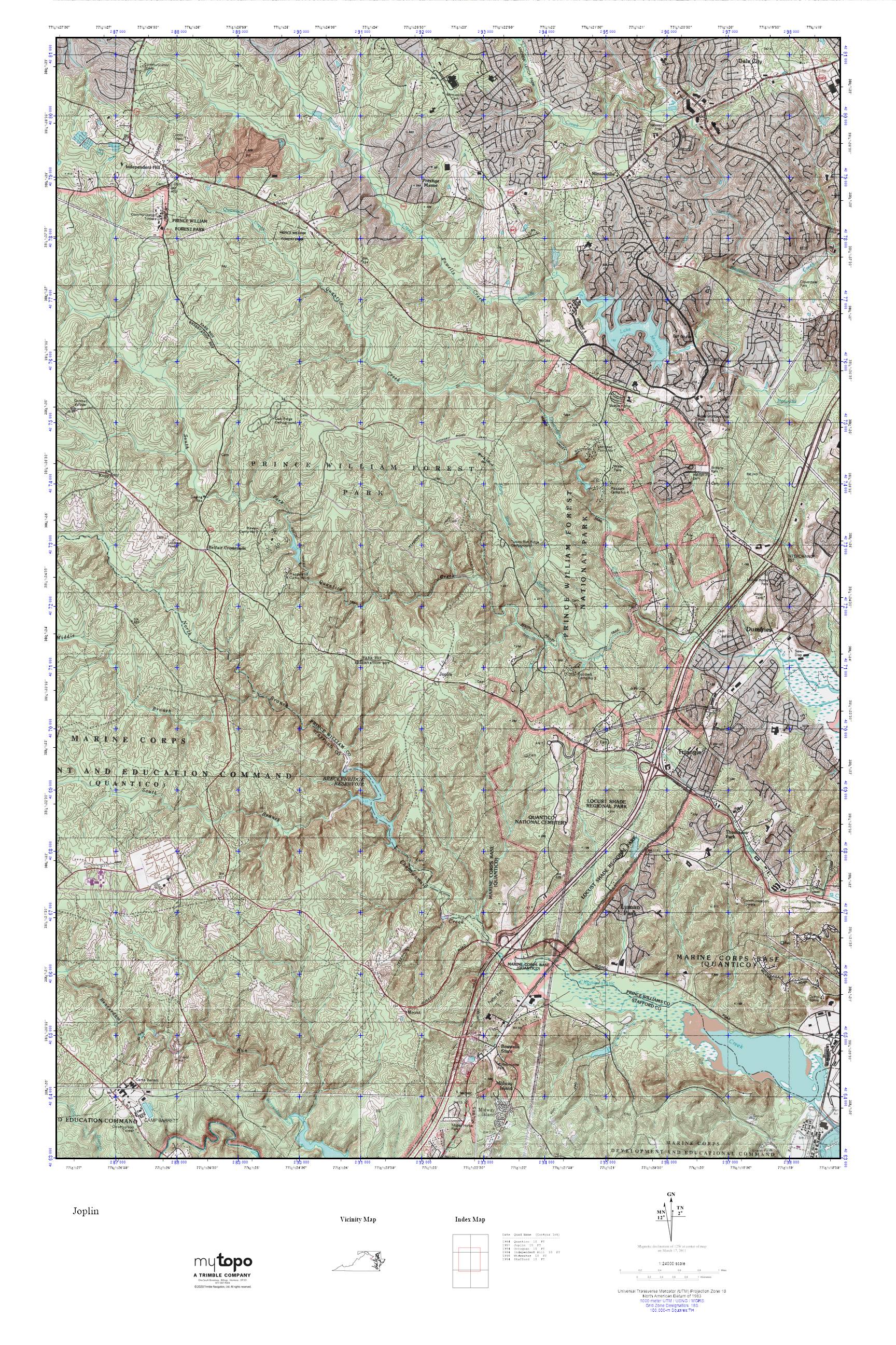 State of Virginia Maps – MyTopo Map Store