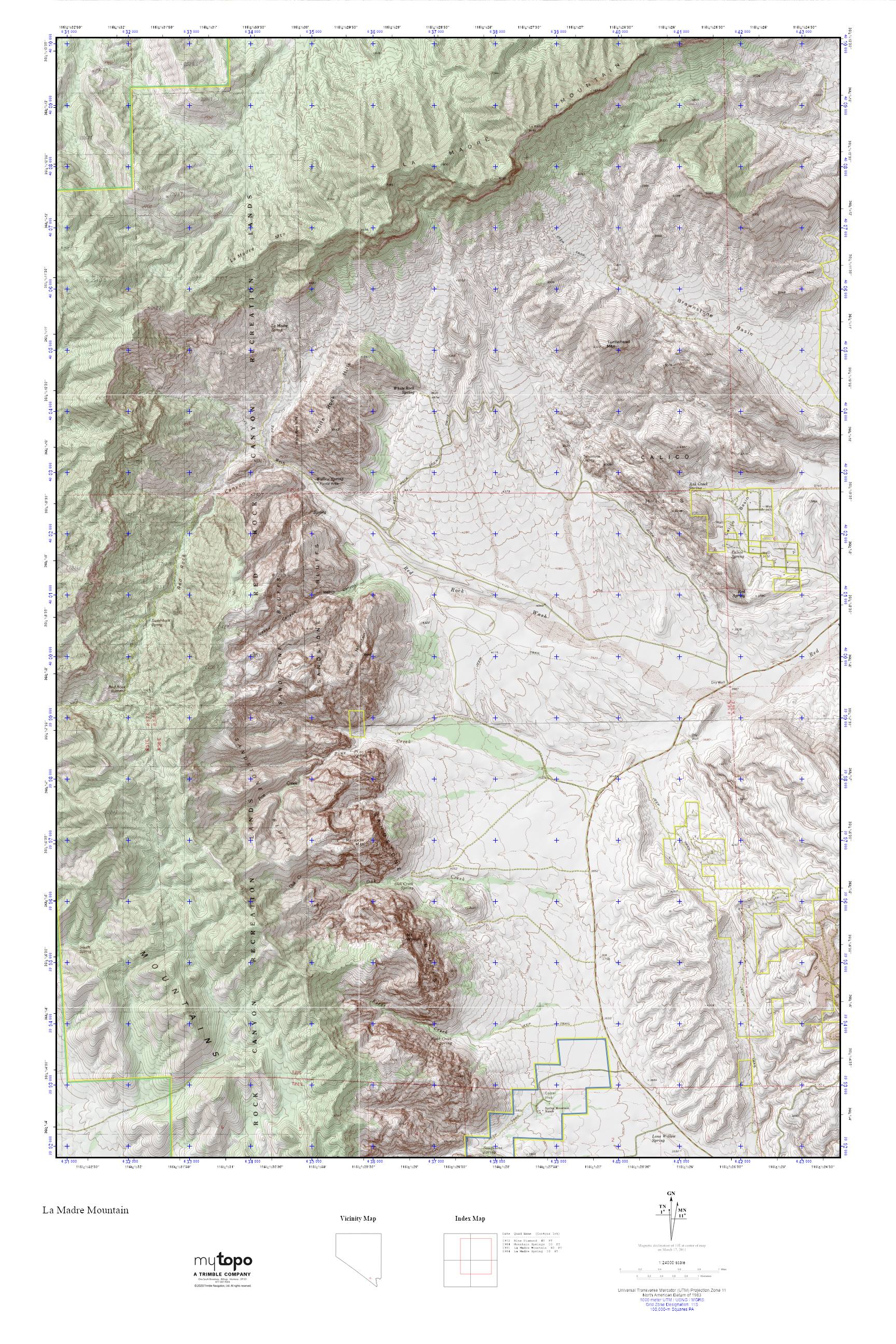 Red Rock Canyon MyTopo Explorer Series Map – MyTopo Map Store