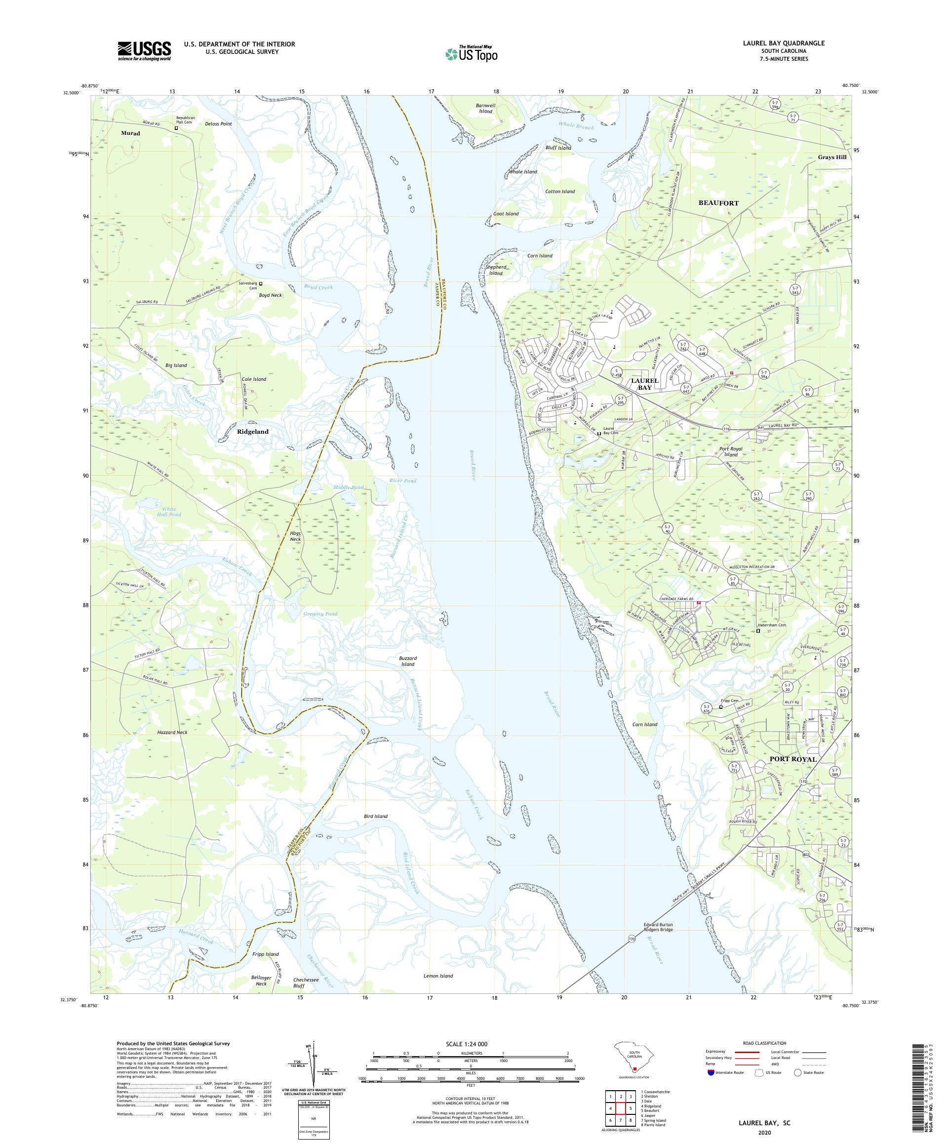 Laurel Bay South Carolina US Topo Map – MyTopo Map Store