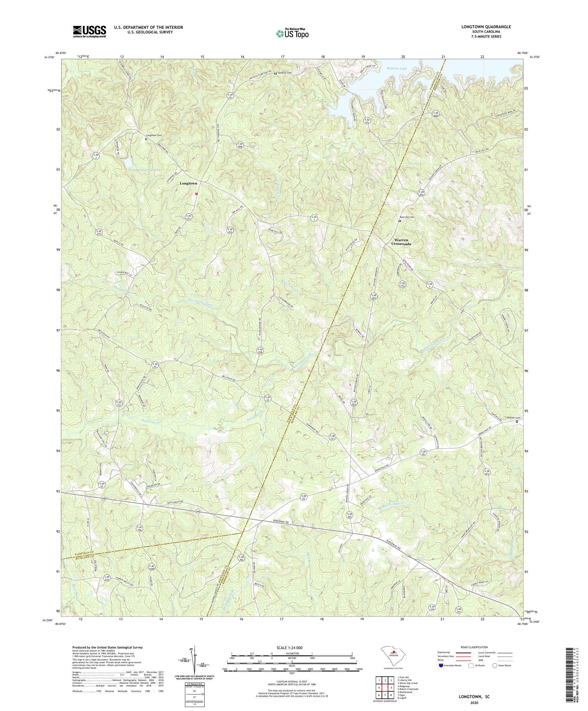 Longtown South Carolina US Topo Map – MyTopo Map Store