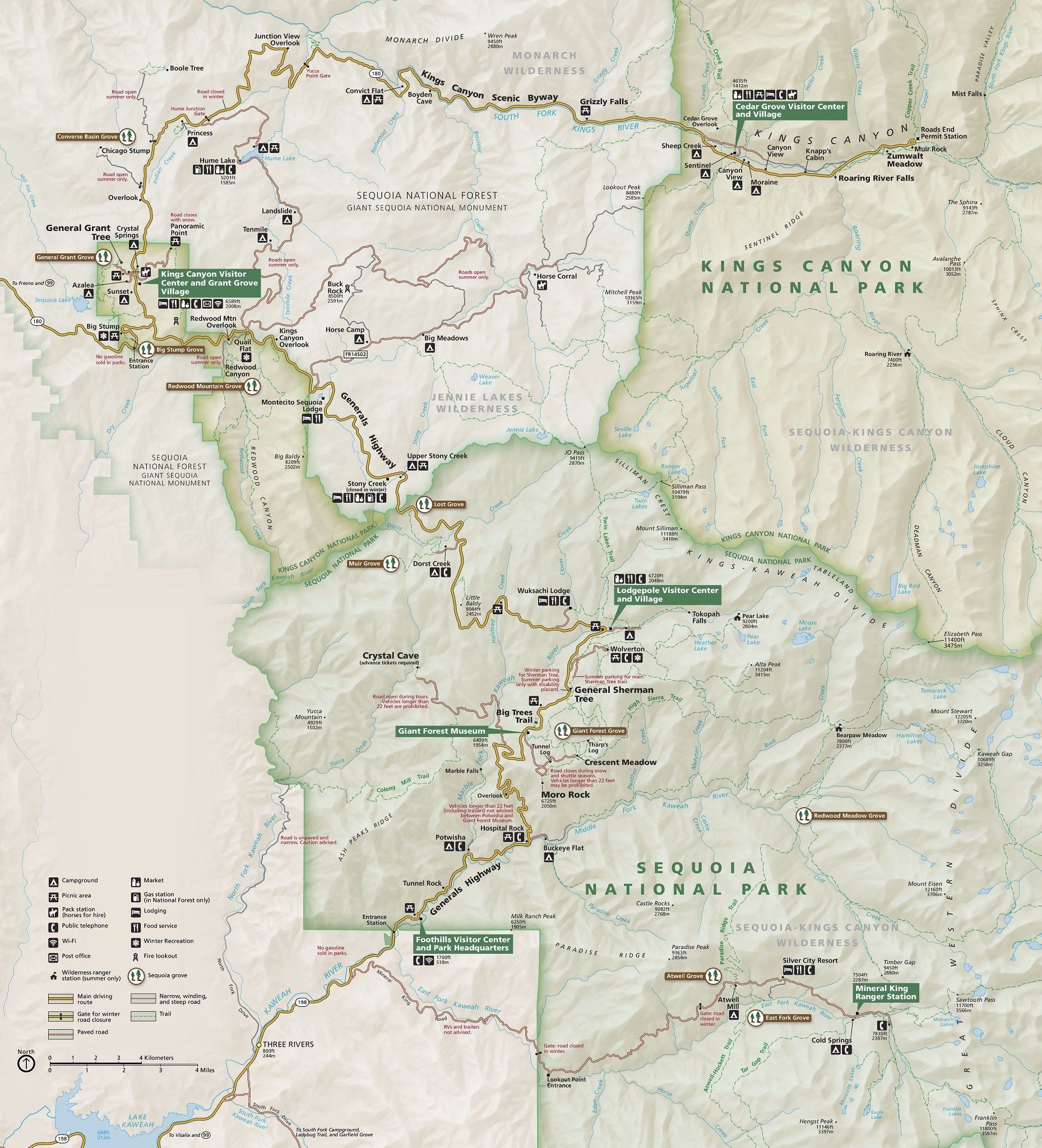 Sequoia National Park Map – MyTopo Map Store