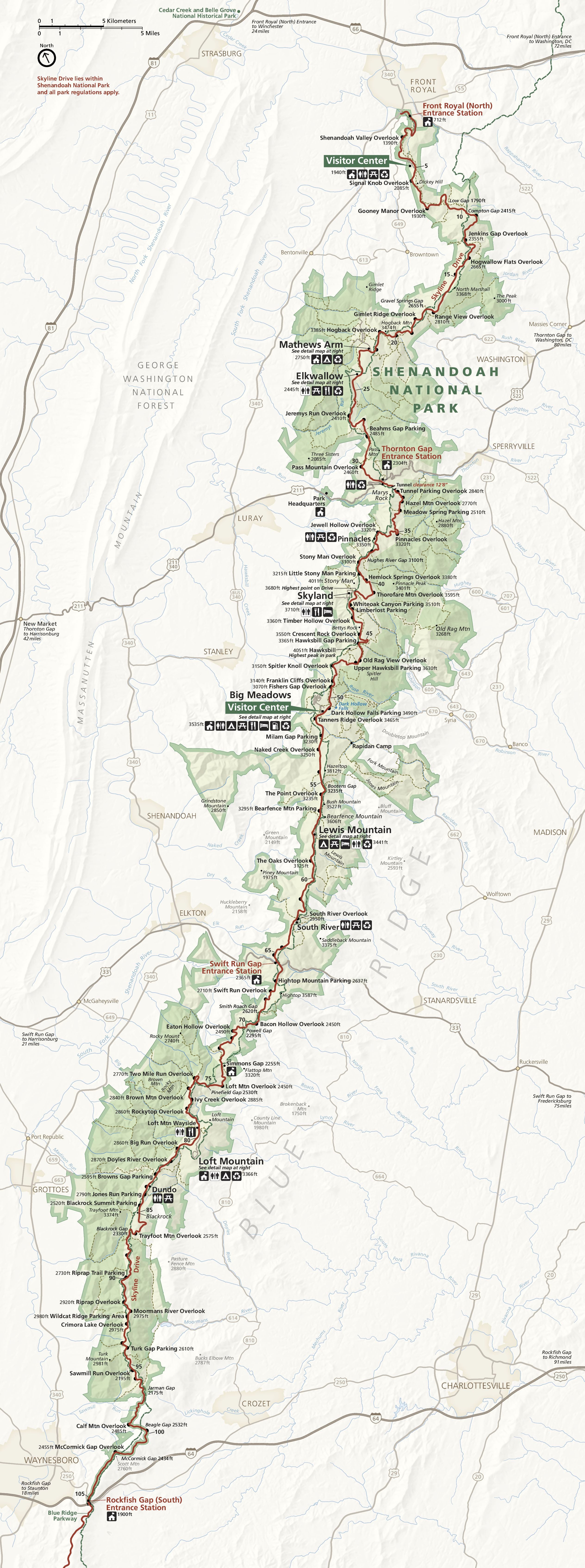Shenandoah National Park Map – MyTopo Map Store