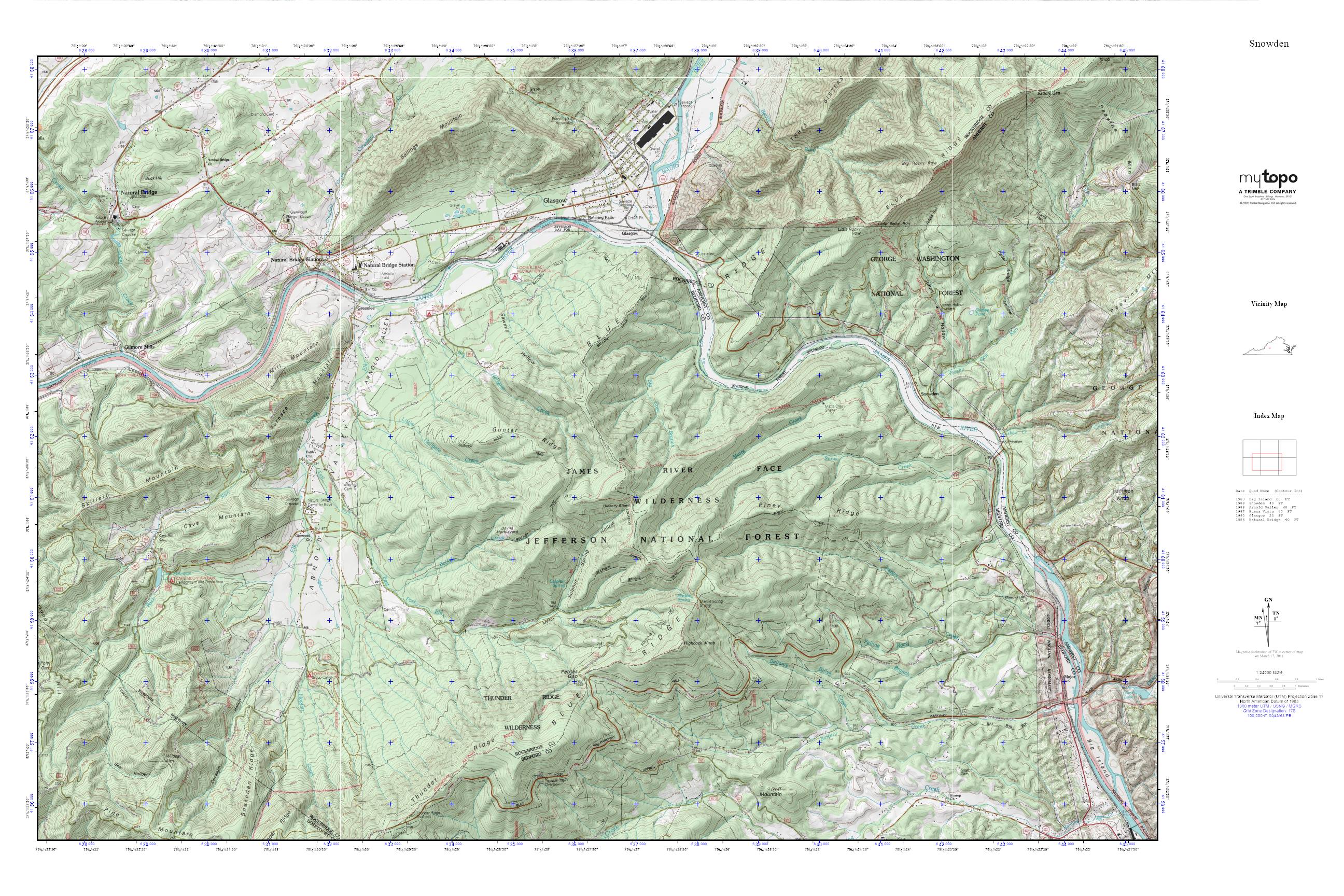 Snowden MyTopo Explorer Series Map – MyTopo Map Store