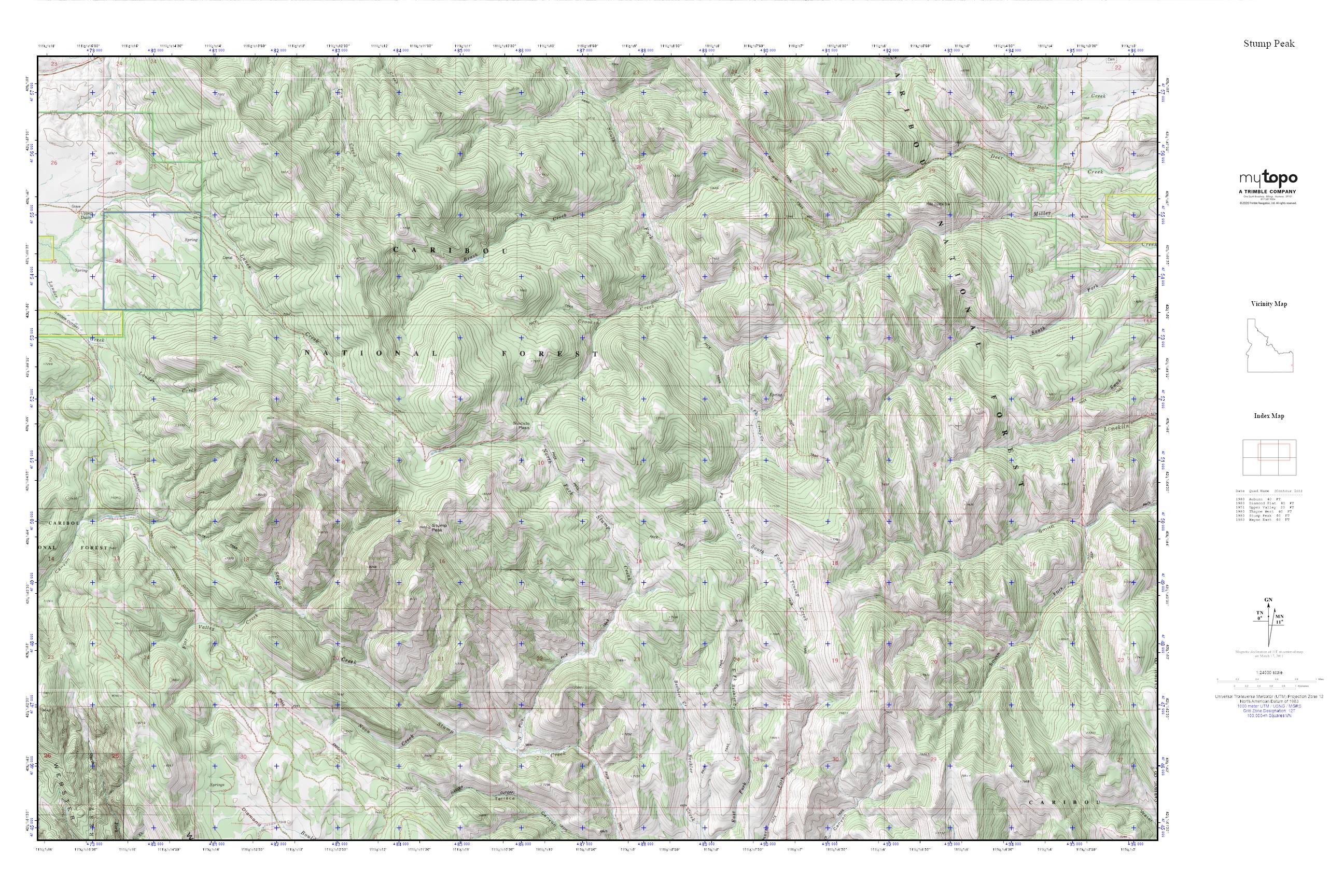 Stump Peak MyTopo Explorer Series Map – MyTopo Map Store