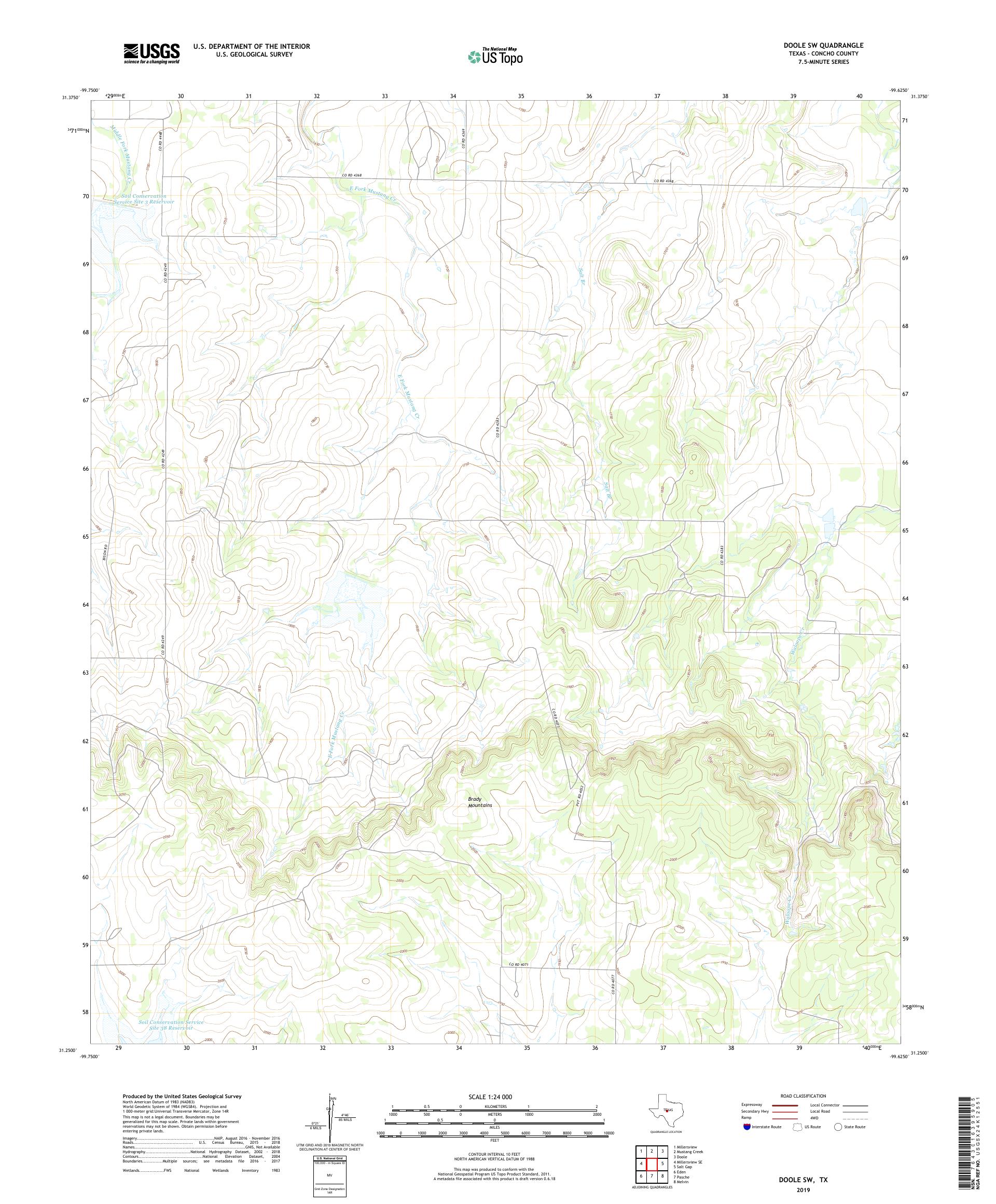 Doole SW Texas US Topo Map – MyTopo Map Store
