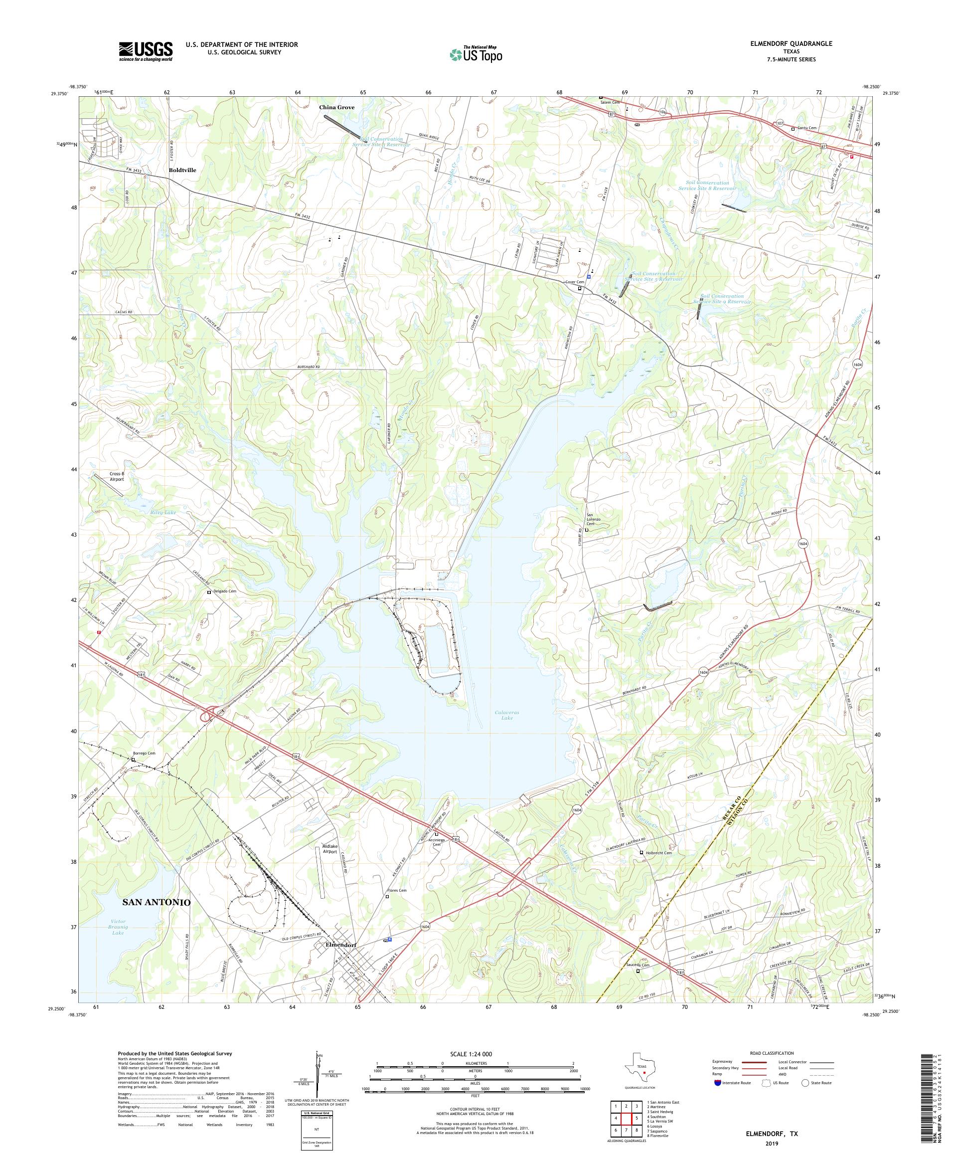 Elmendorf Texas US Topo Map – MyTopo Map Store