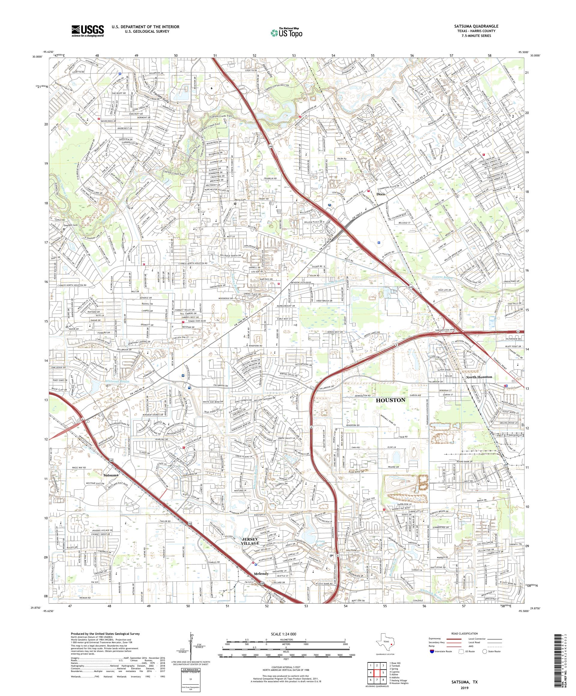 Satsuma Texas US Topo Map – MyTopo Map Store
