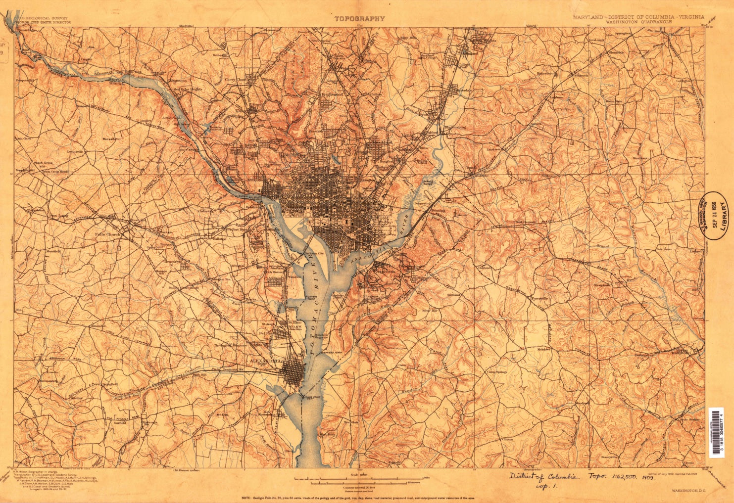 District of Columbia Historic Map – MyTopo Map Store