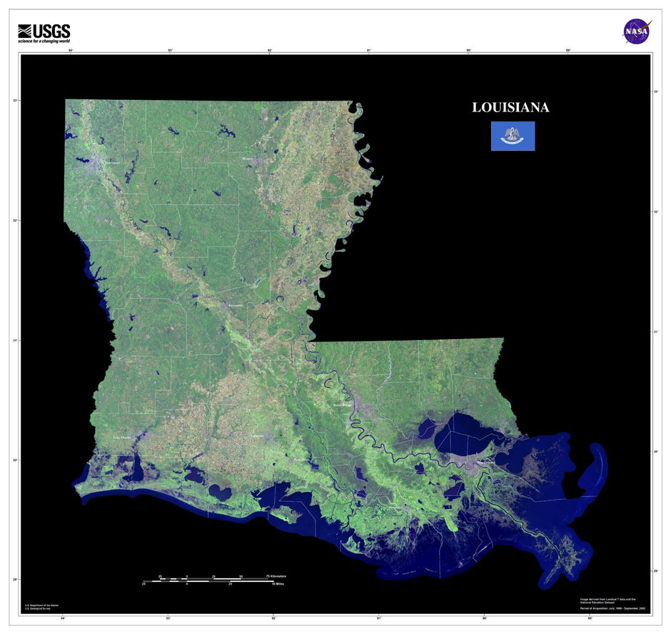 State of Louisiana Maps – MyTopo Map Store