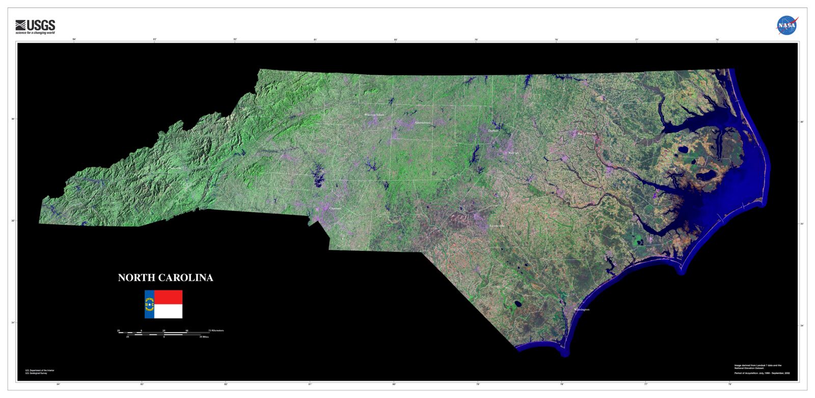 State of North Carolina Maps – MyTopo Map Store