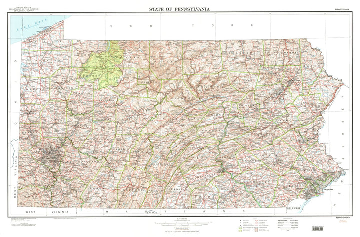 State of Pennsylvania Maps – MyTopo Map Store